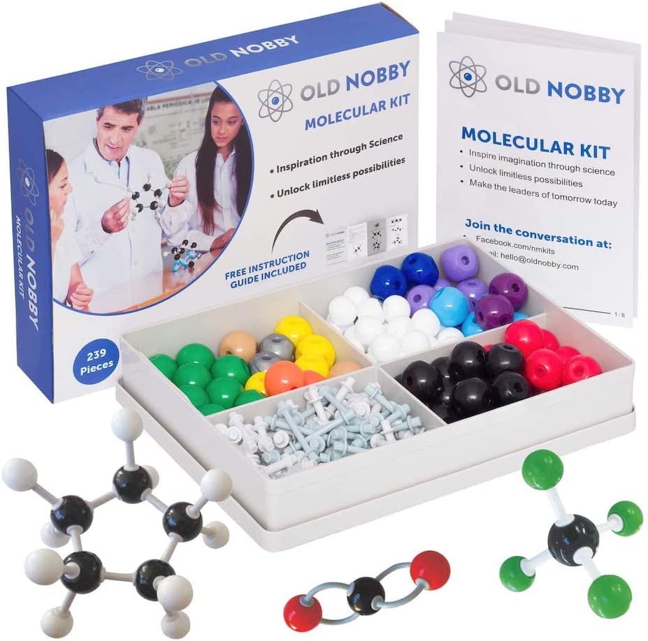 Organic Chemistry 239 Piece Model Kit - Molecular Model Kit with Atoms ...