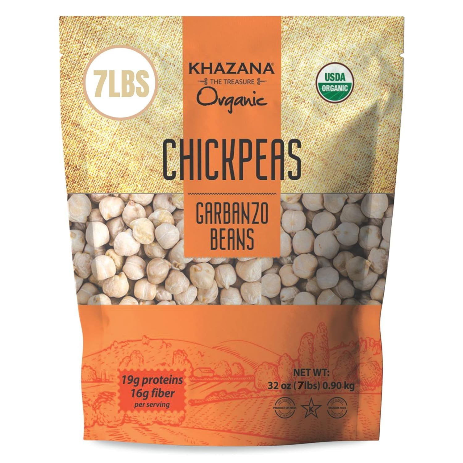 Organic Chickpeas 7lb - Garbanzo Beans | Non-GMO, Gluten & Kosher ...