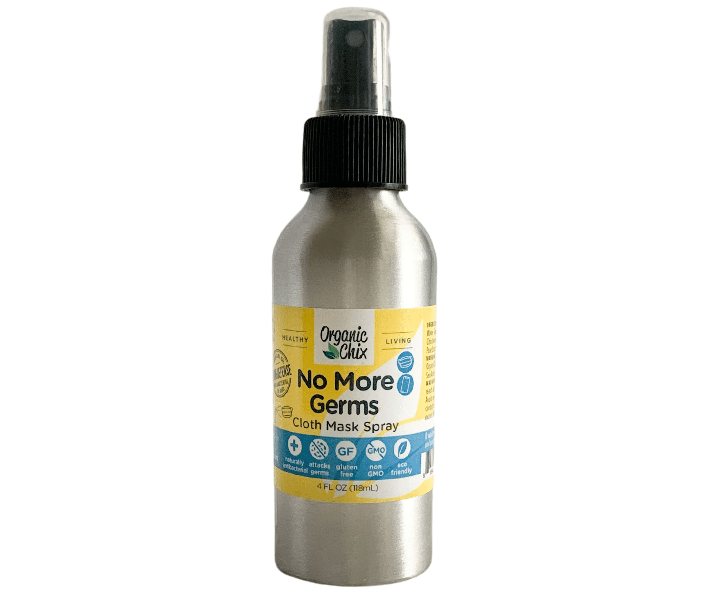 Organic Chix No More Germs Cloth Face Mask Refresher Spray (2 - 4 oz ...