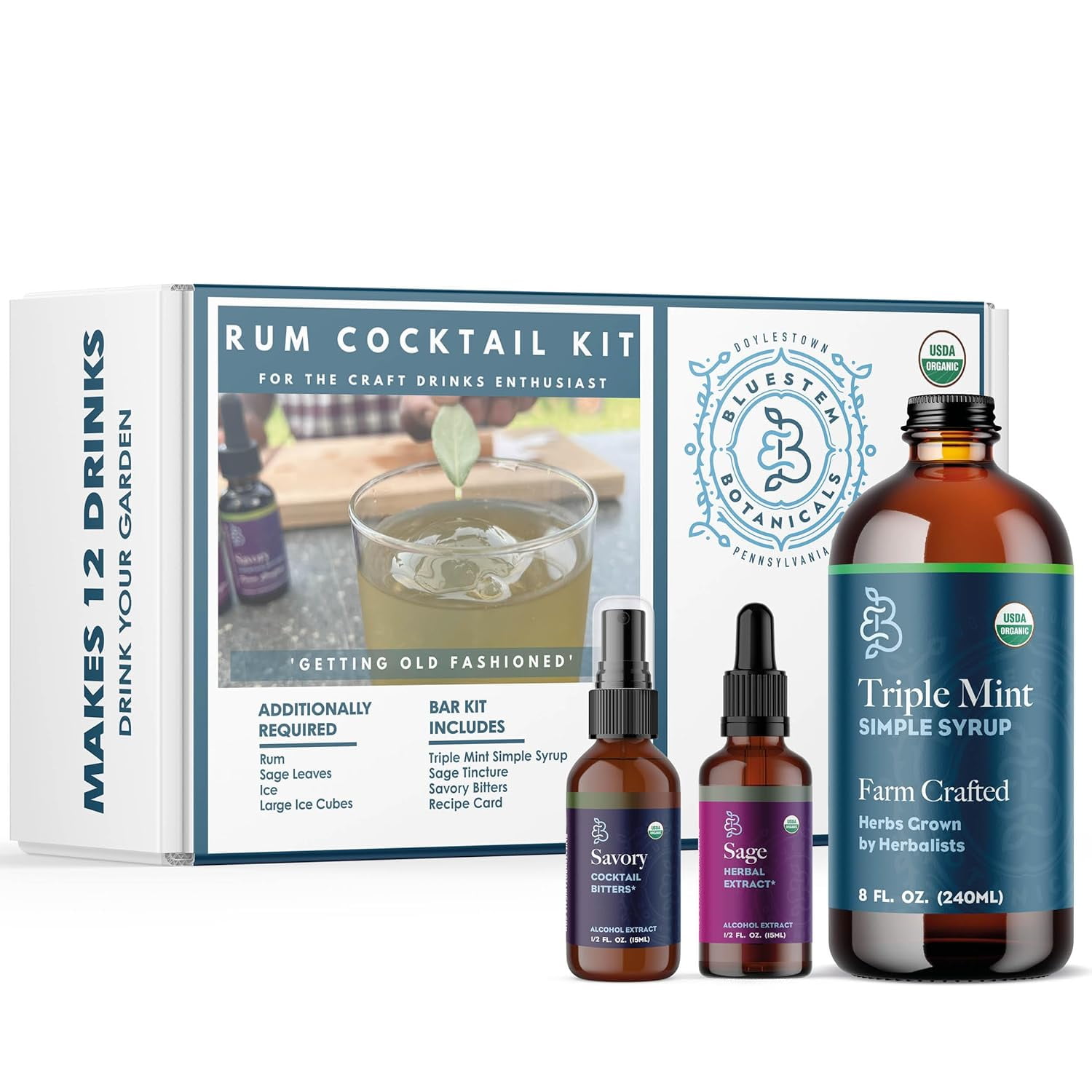 Organic Cocktail Gift Set by , Getting Old Fashioned Rum Kit for Craft ...