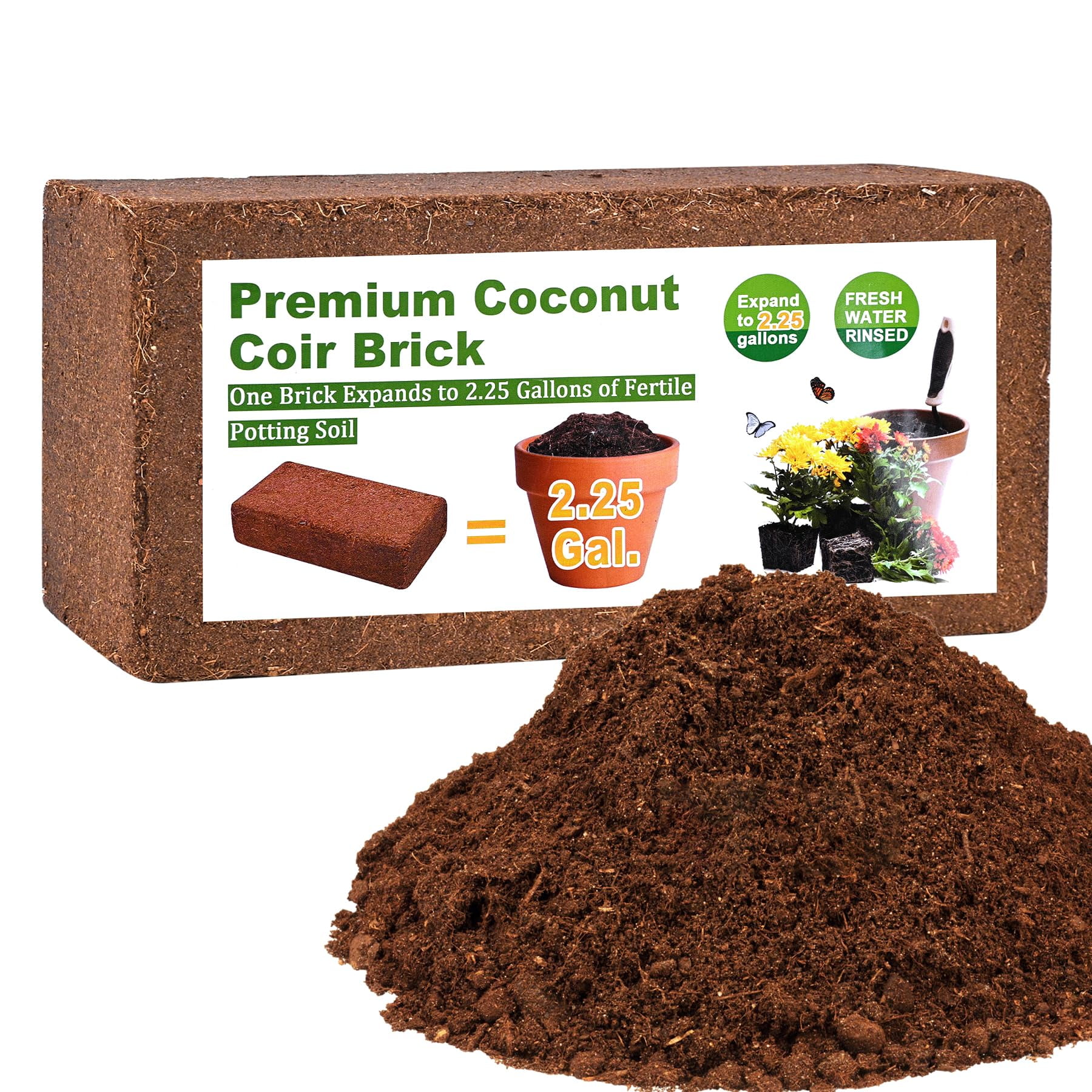 Organic Coco 1 JKF25 Pcs Compressed Coconut Brick Coconut Fiber Husk ...