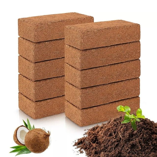Organic Coco Coir Bricks - 100% Natural Compressed Coco Peat Brick for ...