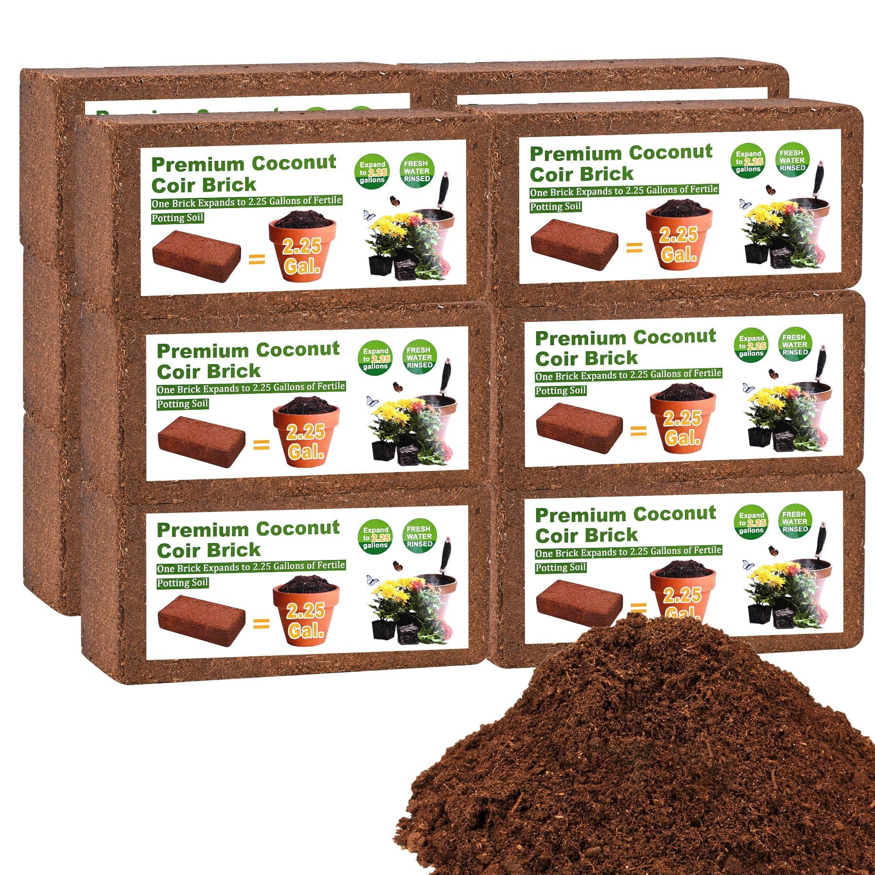 Organic Coco Coir TWE5 12 Pcs Compressed Coconut Coir Coconut Fiber ...