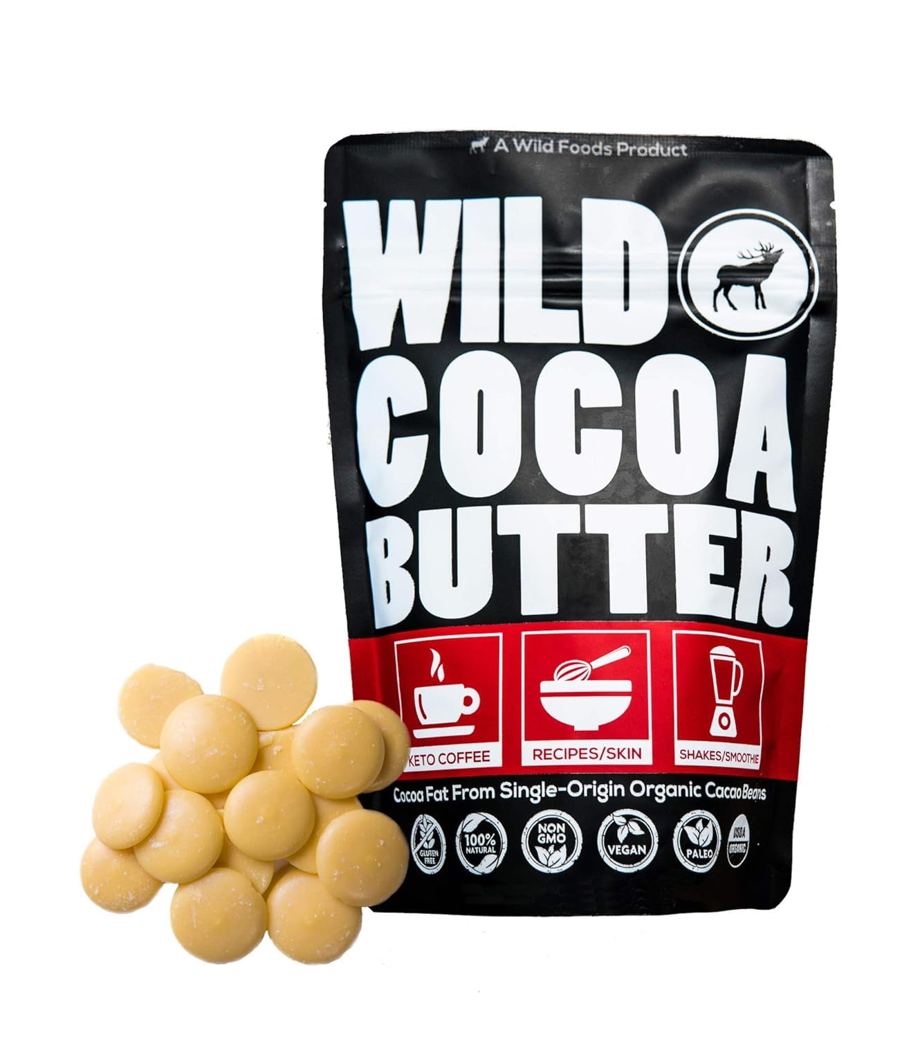 Organic Cocoa Butter Wafers | Raw Plant-Based & Cold-Pressed Cacao Keto ...