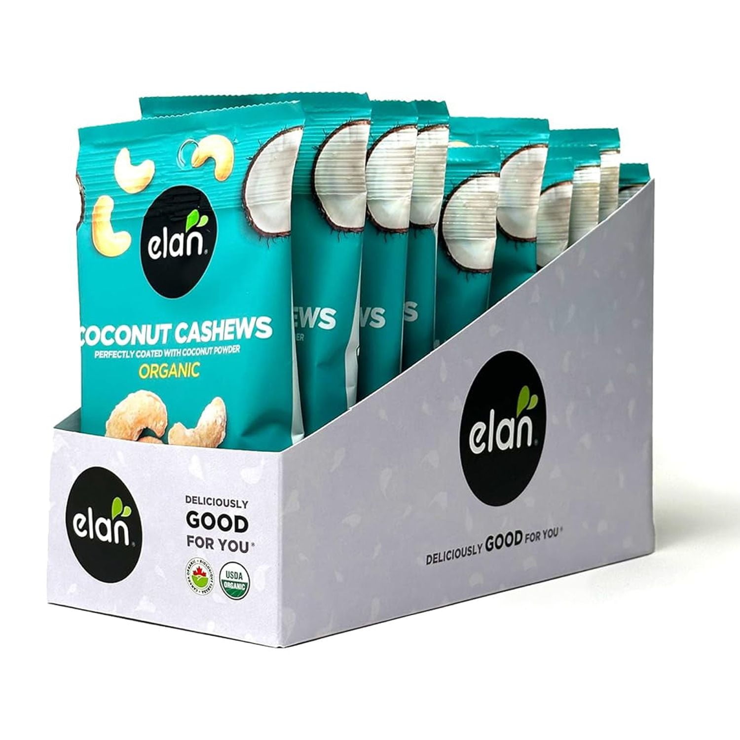 Organic Coconut Cashews Grab & Go, Individually Packaged, 36 g (Pack of ...