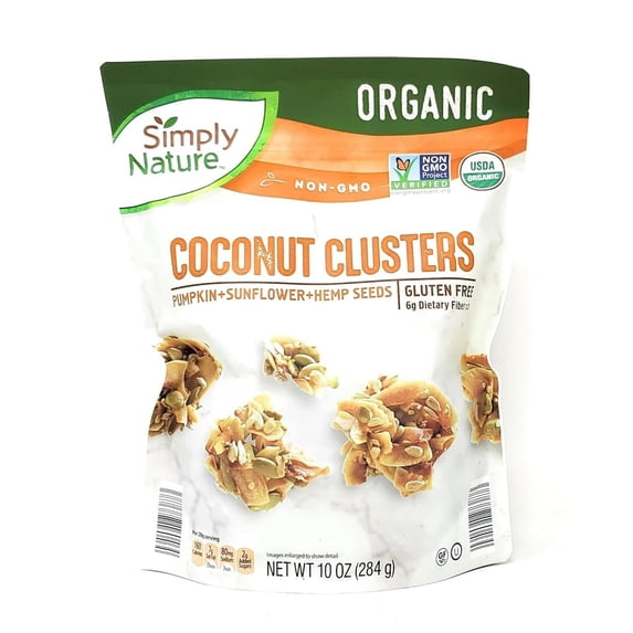 Organic Coconut Clusters with Pumpkin Sunflower and Hemp Seeds, Gluten ...