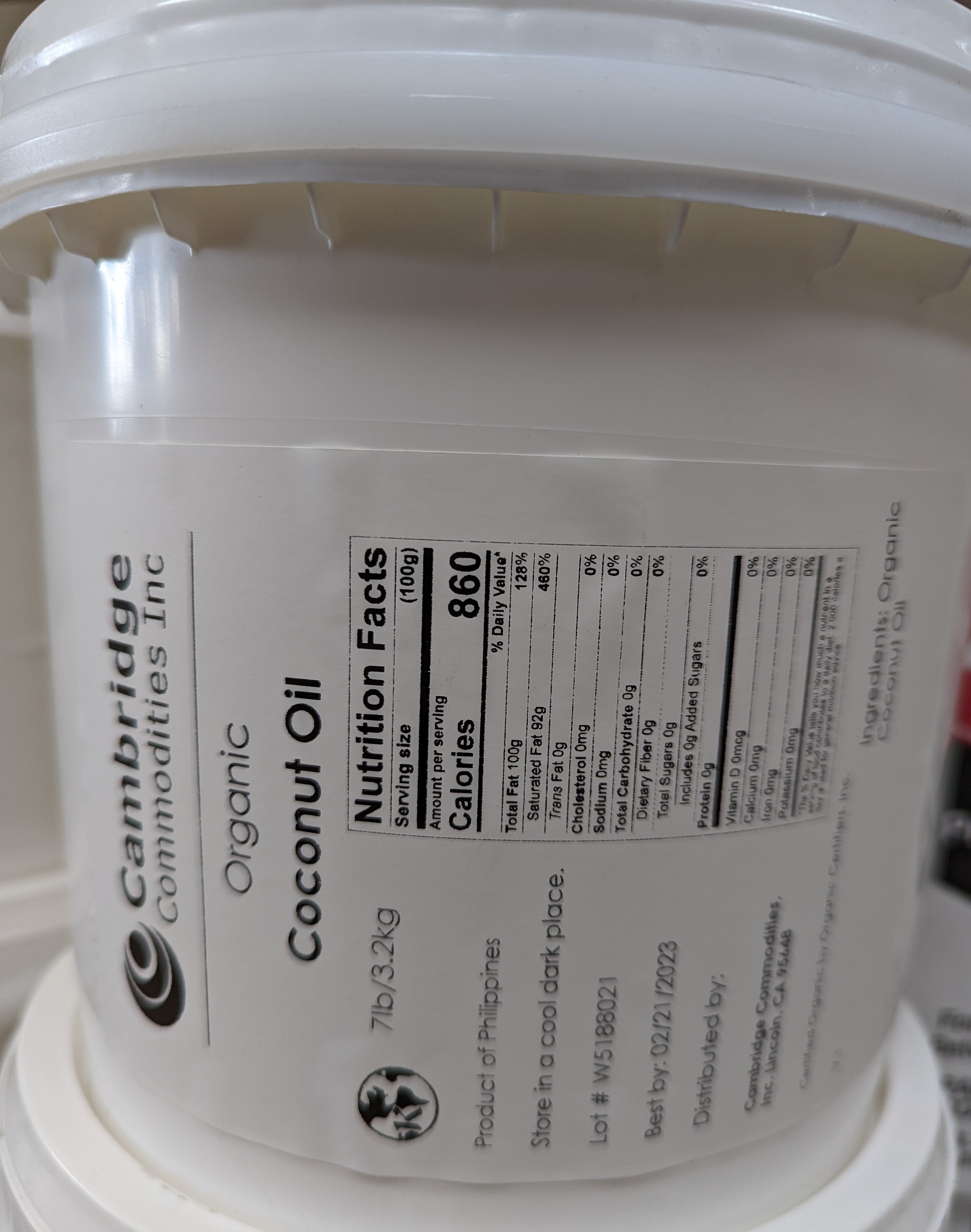 Organic Coconut Oil 1 Gallon - Walmart.com