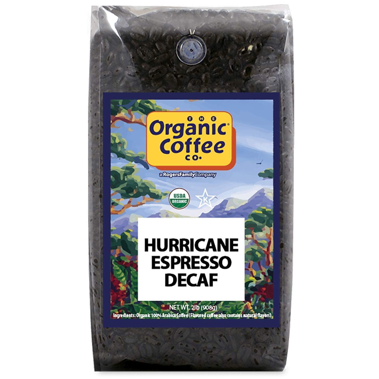 Organic Coffee Co. TWE5 DECAF Hurricane Espresso Whole Bean Coffee 2LB ...