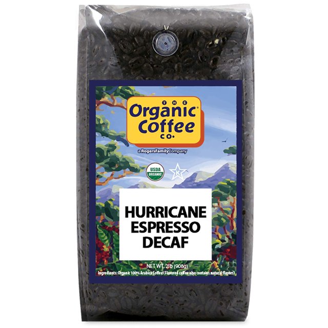 Organic Coffee Co. TWE5 DECAF Hurricane Espresso Whole Bean Coffee 2LB ...