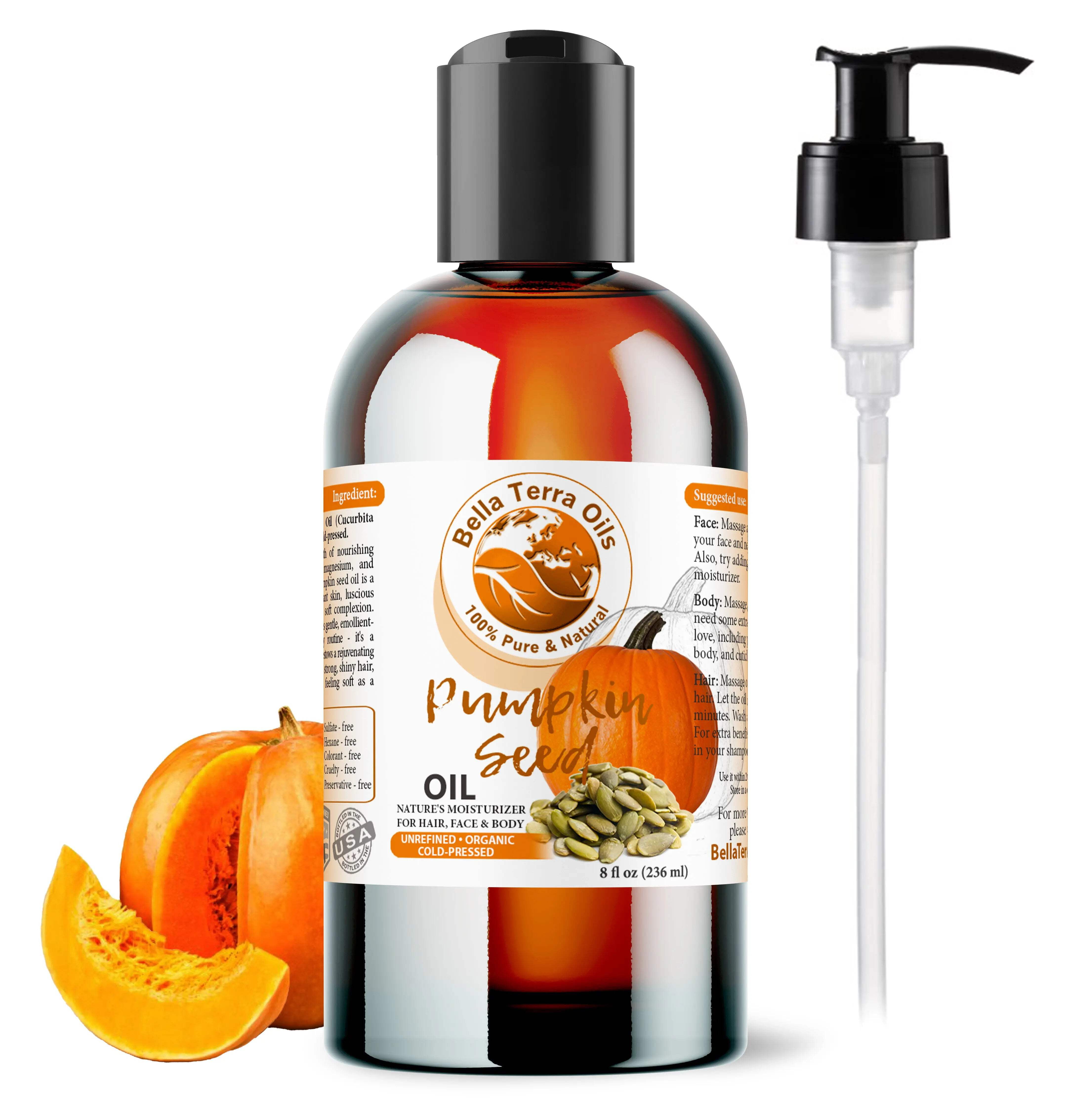 Organic Cold-Pressed Pumpkin Seed Oil 100% Pure Skin Hair Nails Face ...