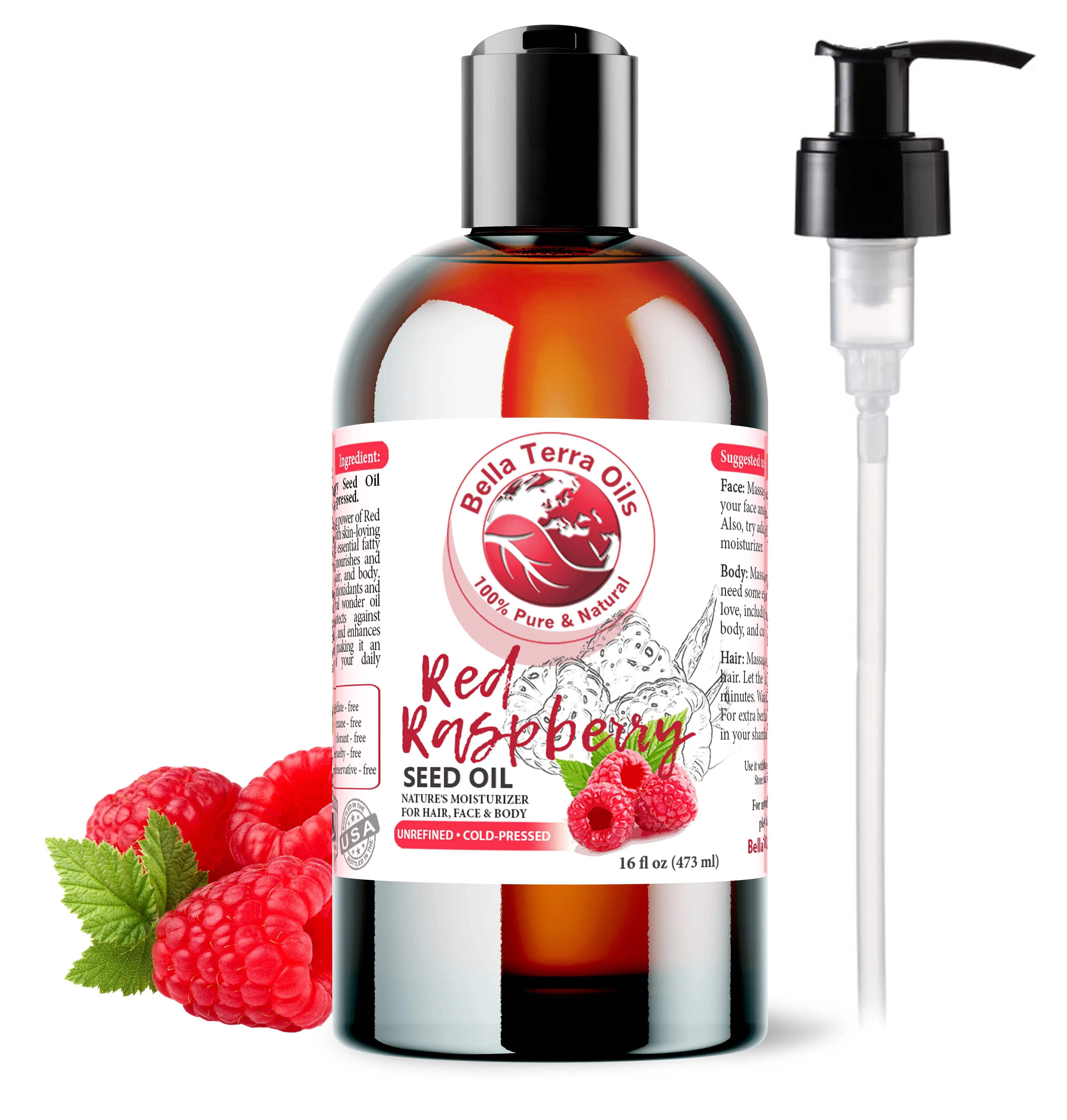 Organic Cold-Pressed Red Raspberry Seed Oil 100% Pure Skin Hair SPF ...