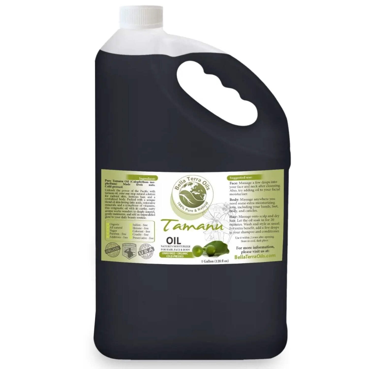 Organic Cold-Pressed Tamanu Oil 100% Pure Skin Hair Nails Healing ...