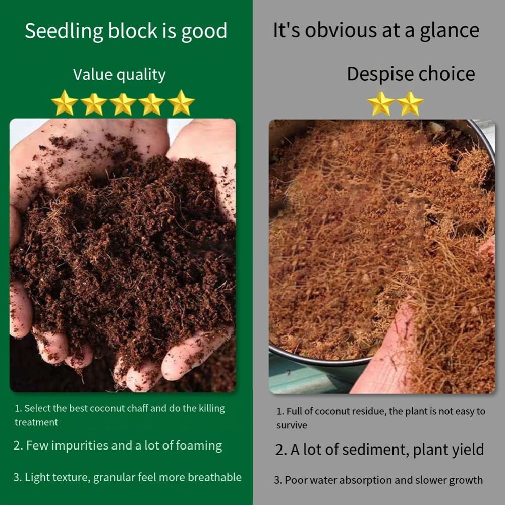Organic Compressed Coco Coir Brick Coconut Fiber Organic Soil Plant ...