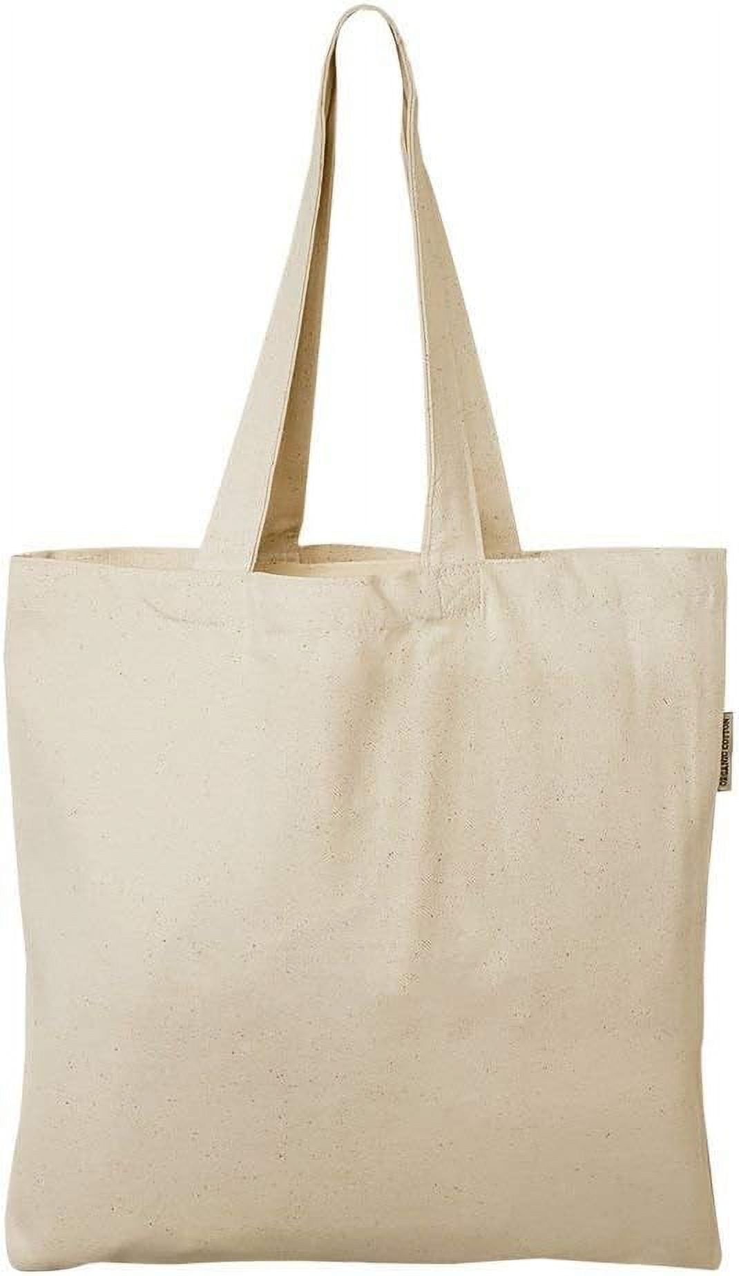 Organic Cotton Canvas Tote Bags Bulk - 12 Pack - Certified Organic Cotton Bags, Eco Friendly ...