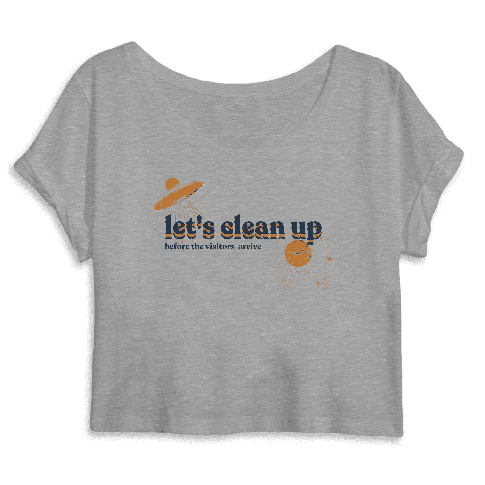 Organic Cotton Crop-top with Artwork - Eco-chic Style - Walmart.com