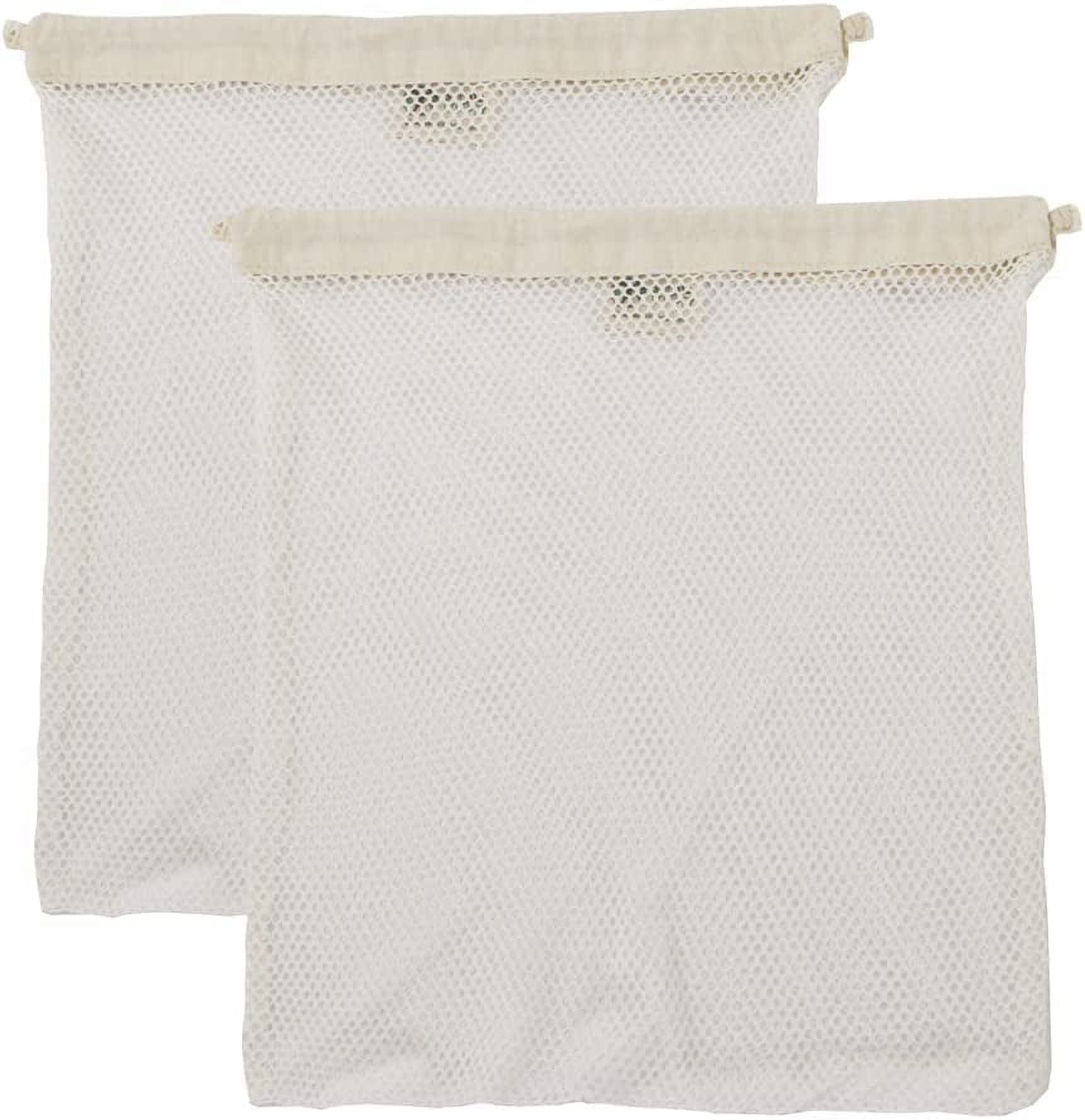 Organic Cotton Mesh Laundry Bag; Machine Washing Bags for Delicates ...