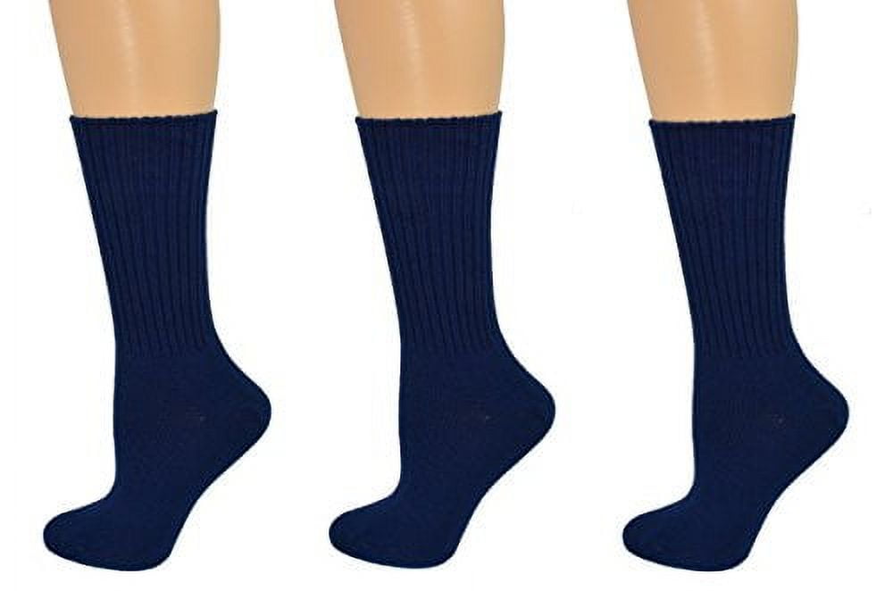 Sierra Socks Boys & Girls School Uniform Athletic Crew Socks, Midweight ...
