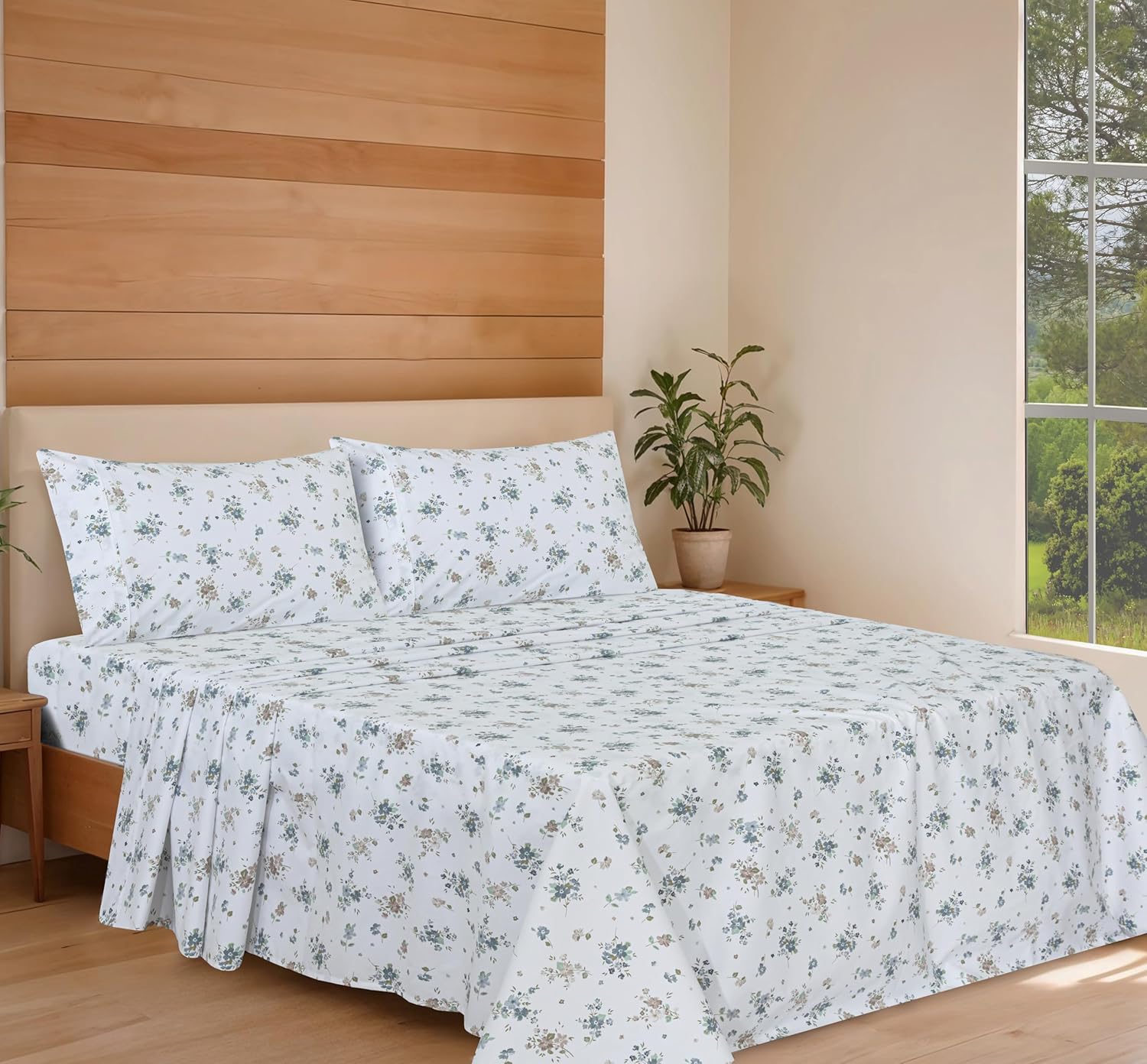 Organic Cotton Sheets Queen Size, Percale Weave, GOTS Certified, 4 ...