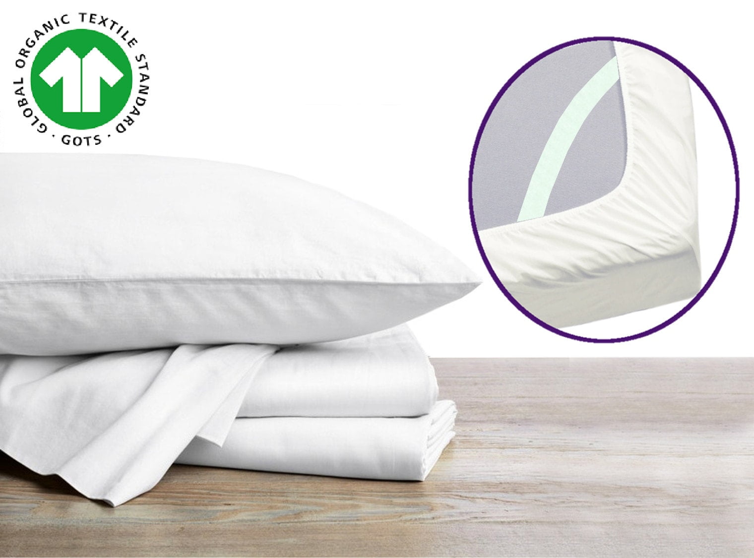Organic Cotton Sheets with Corner Straps, Sheets for Adjustable Beds ...