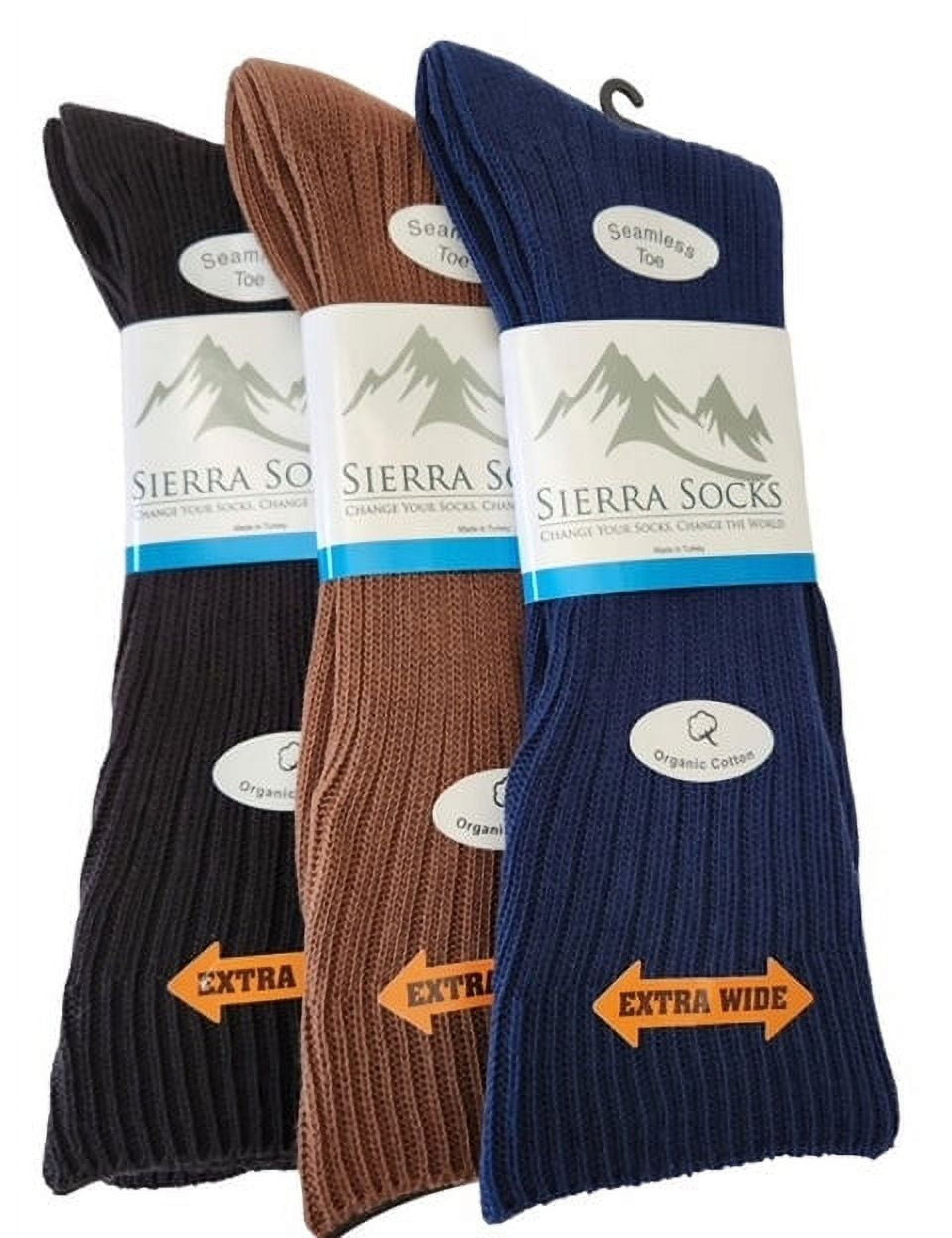 Sierra Socks Cotton Crew Socks, Durable, Breathable, Comfortable, Solid ...