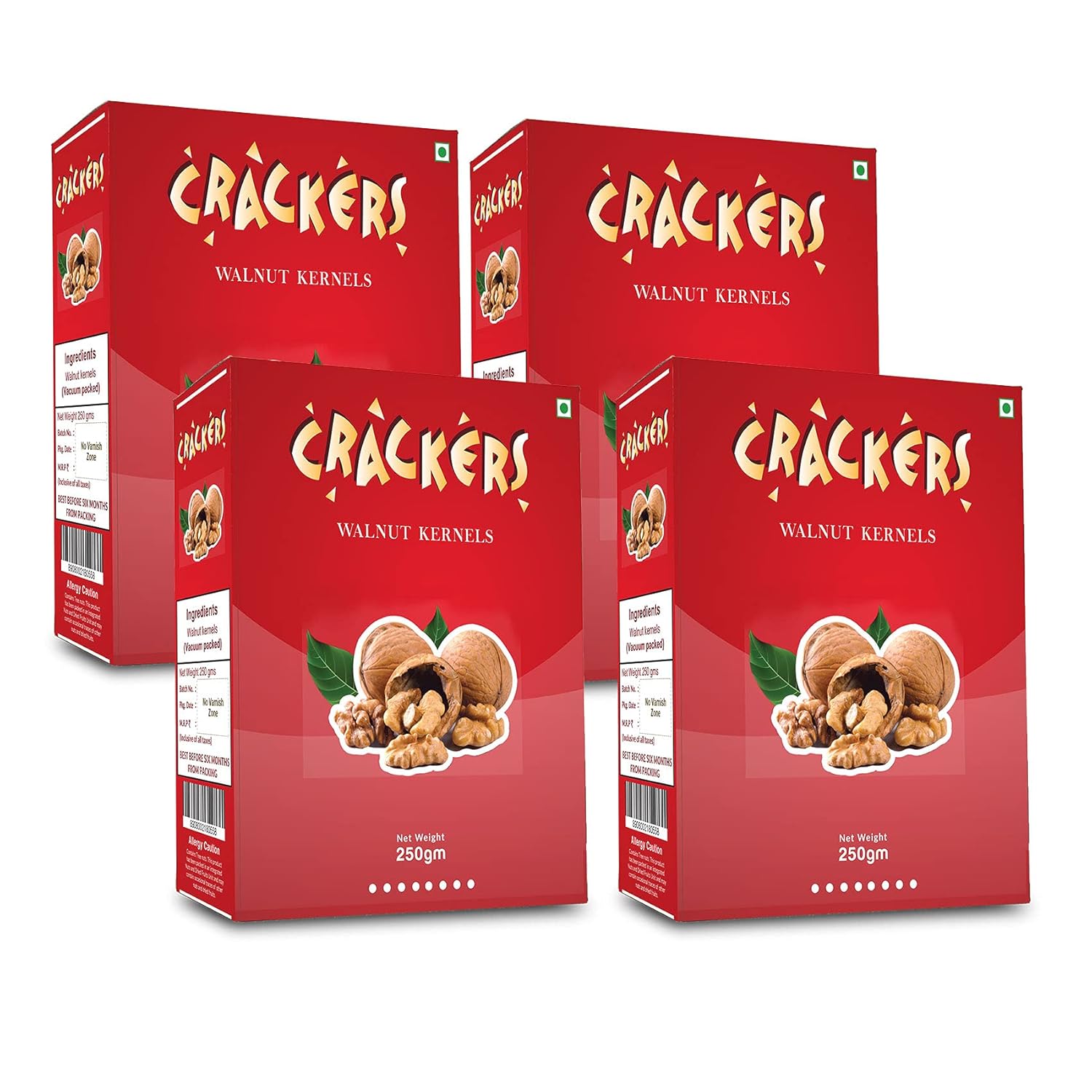 Organic Crackers Kashmiri Broken Walnuts By Go 1kg, (250gm * Pack Of 4) | Nutricious & Delicious ...