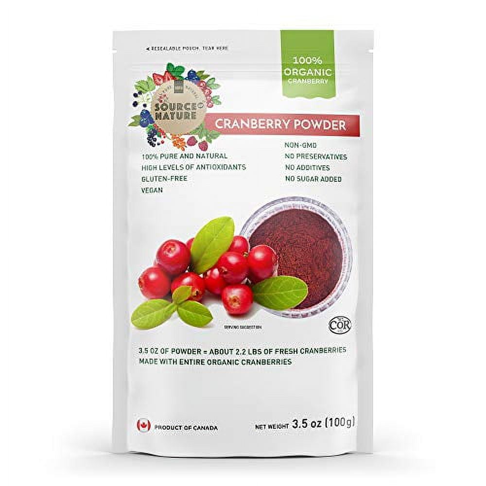 Organic Cranberry Powder 3.5oz (100g) 100% Whole Berry; Not Extract ...