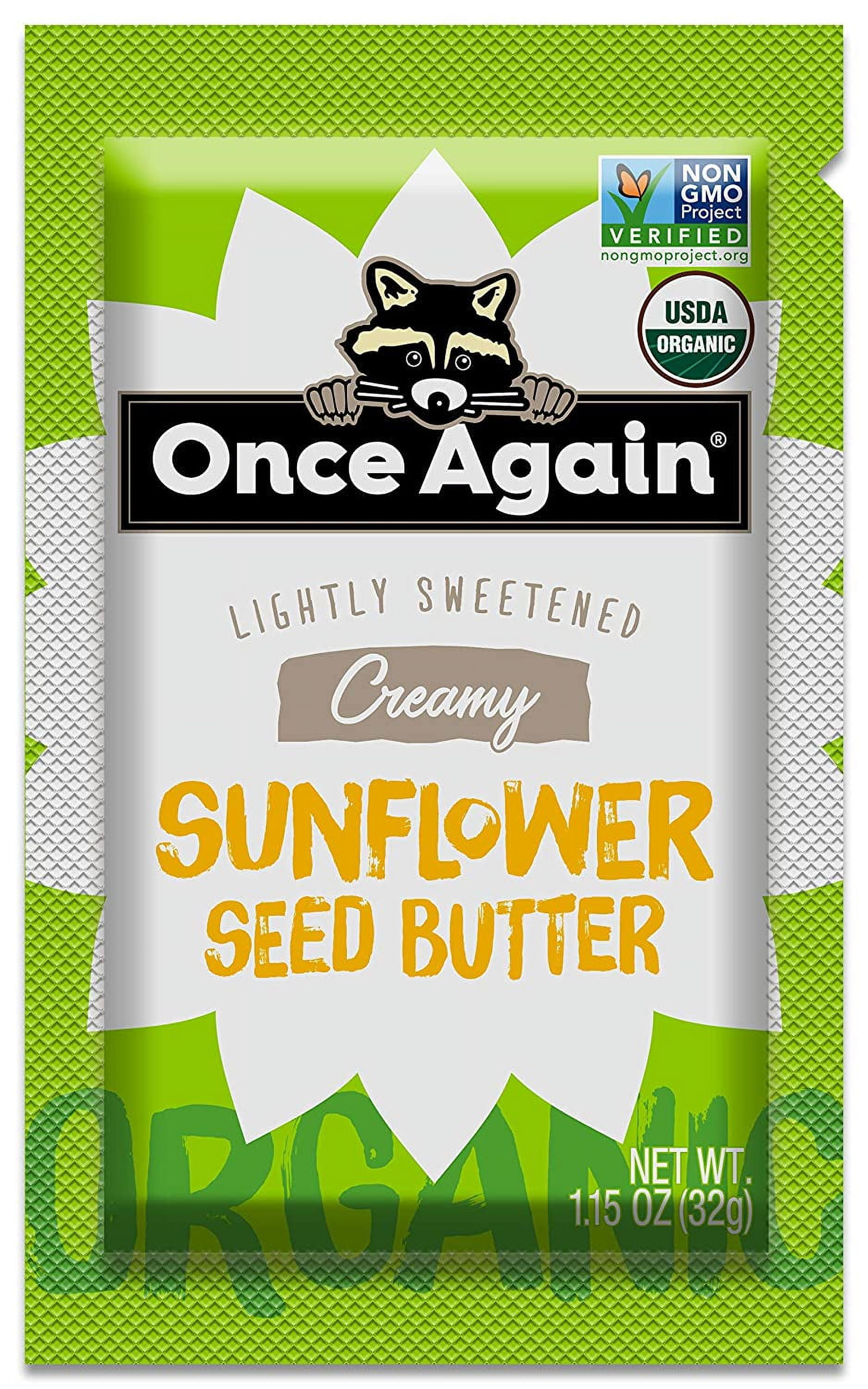 2pcs Organic Creamy Sunflower Butter - 1.15oz Squeeze Packs, 10 Count ...