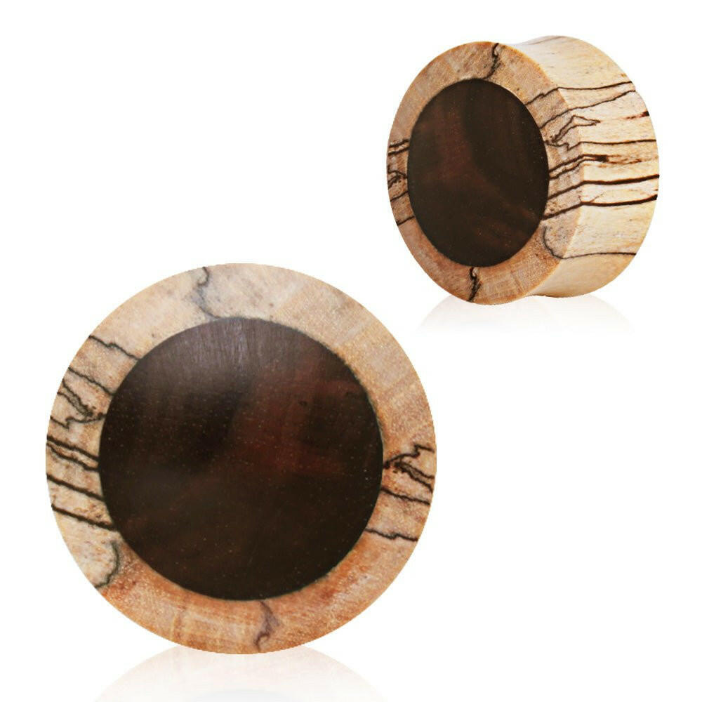 Organic Crocodile Wood Saddle Plug with Ebony Inlay - Walmart.com