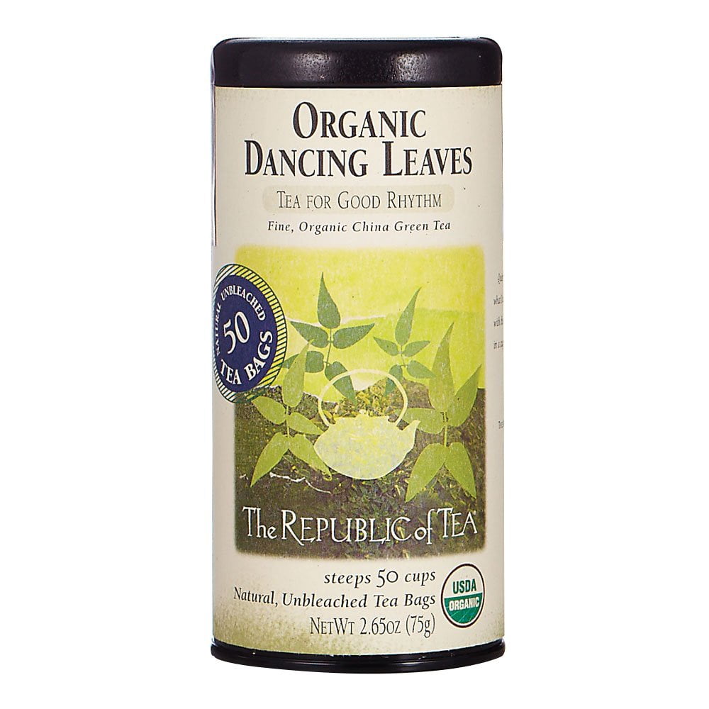 Organic Dancing Leaves Green Tea, 50 Tea Bag Tin - Walmart.com