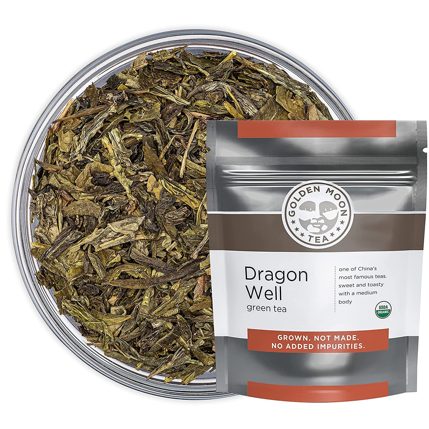 Organic Dragon Well Longjing Green - Loose Leaf, Non GMO - Half Pound ...