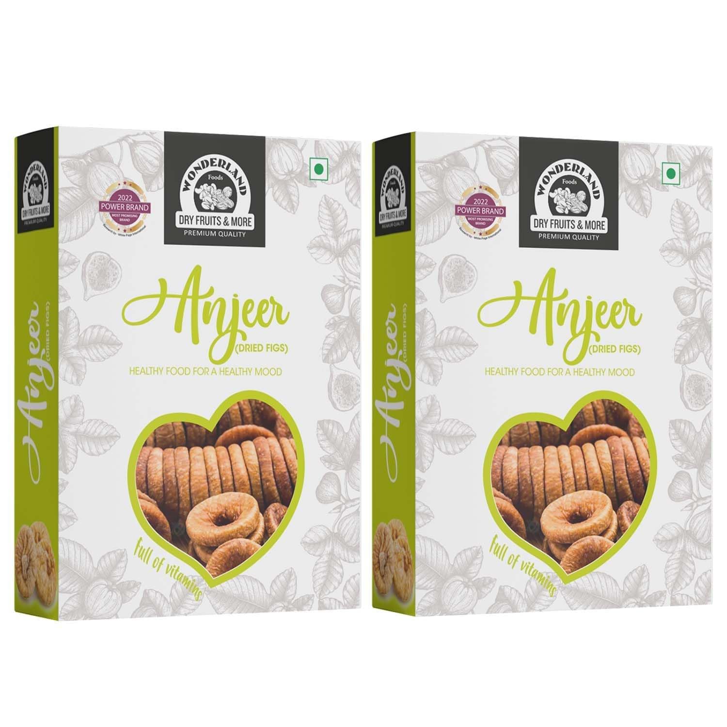 Organic Dried Afghani Anjir Figs By Wonderland Foods 400gm, (200gm*2 ...