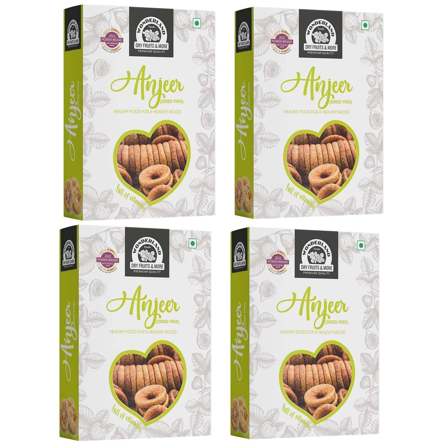 Organic Dried Afghani Anjir Figs By Wonderland Foods 800gm, (200gm*4 ...