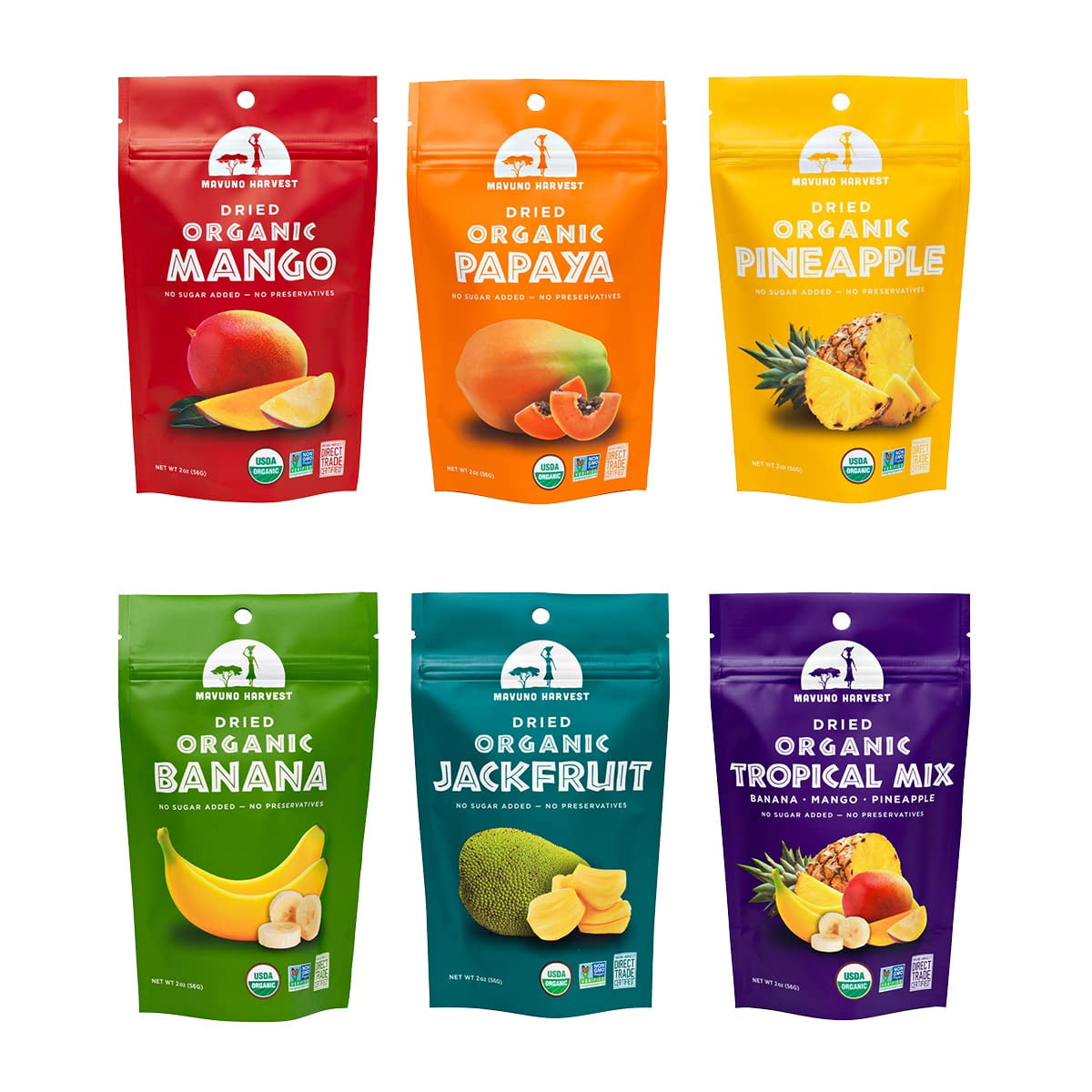 Organic Dried Fruit Variety Pack | Dried Mango, Papaya, Pineapple ...