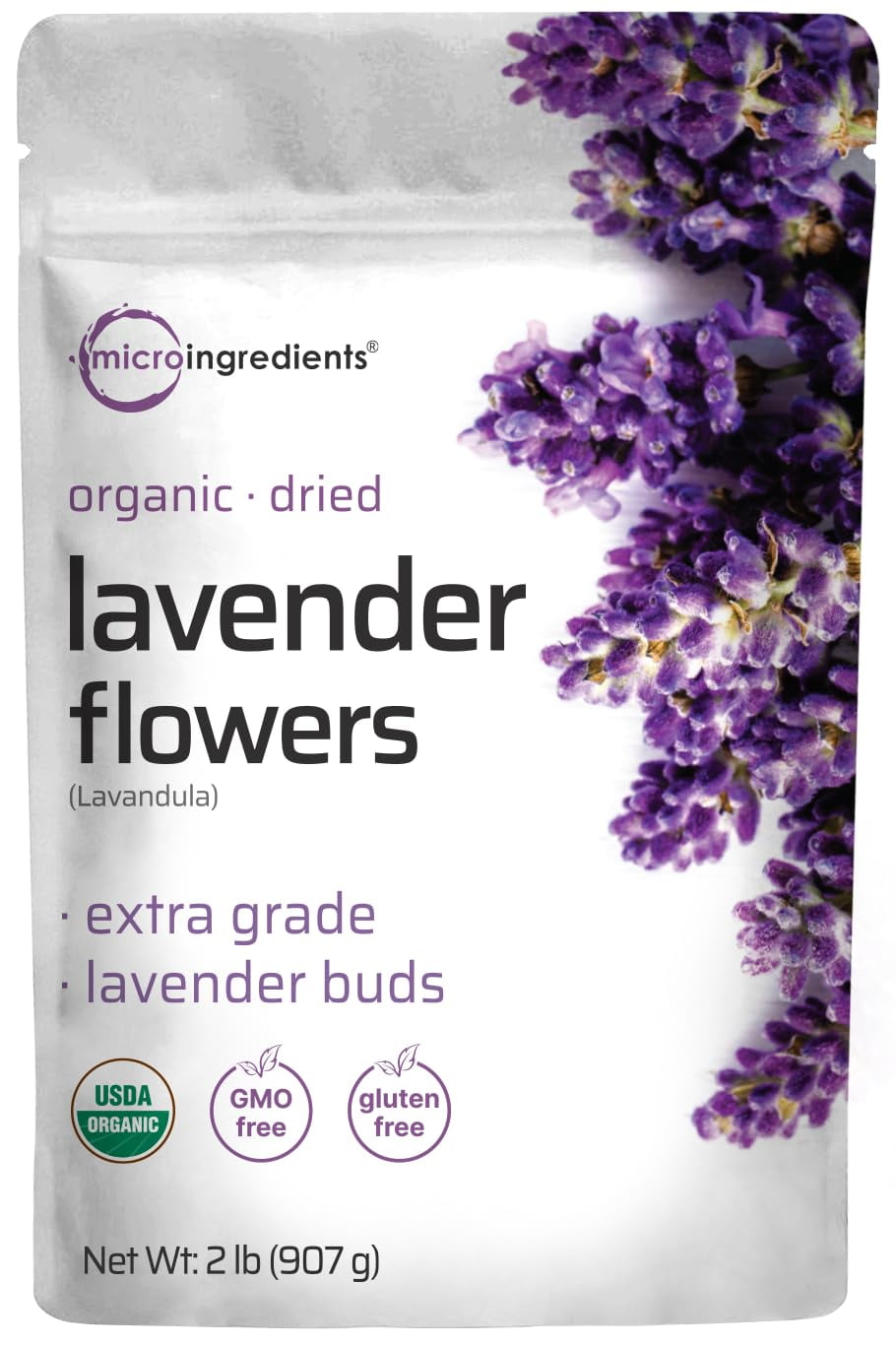 Organic Dried Lavender Flowers, 2lb (32oz) | Culinary Lavender from ...