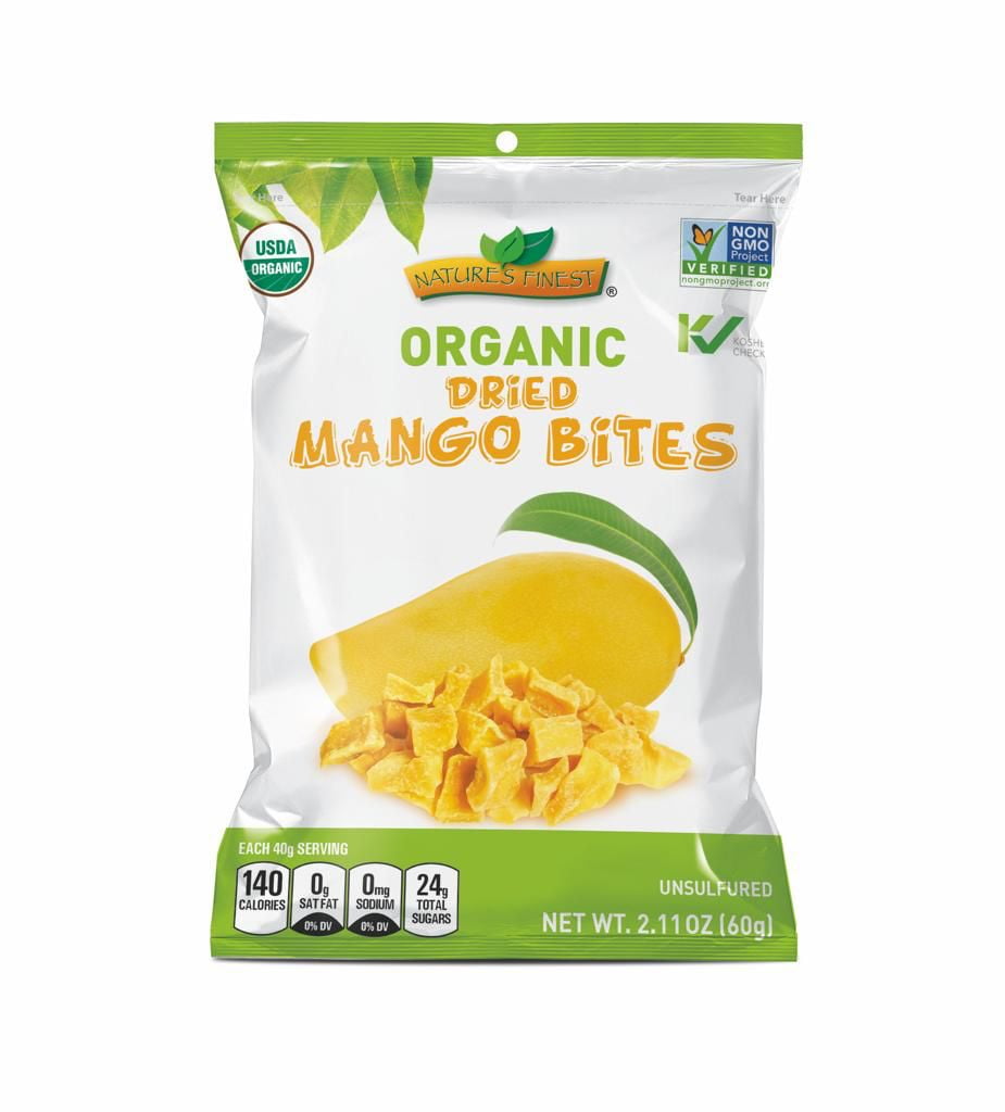 Organic Dried Mango Bites 12 X 2.11oz packs each - Walmart.com