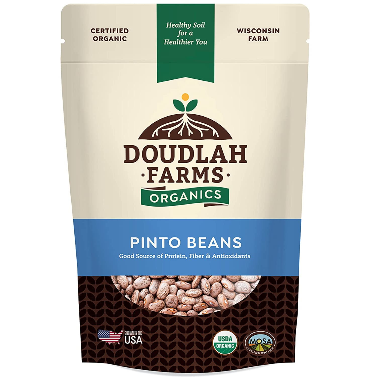 Organic Dried Pinto Beans 1lb Bulk by Doudlah Farms - Farmed From ...