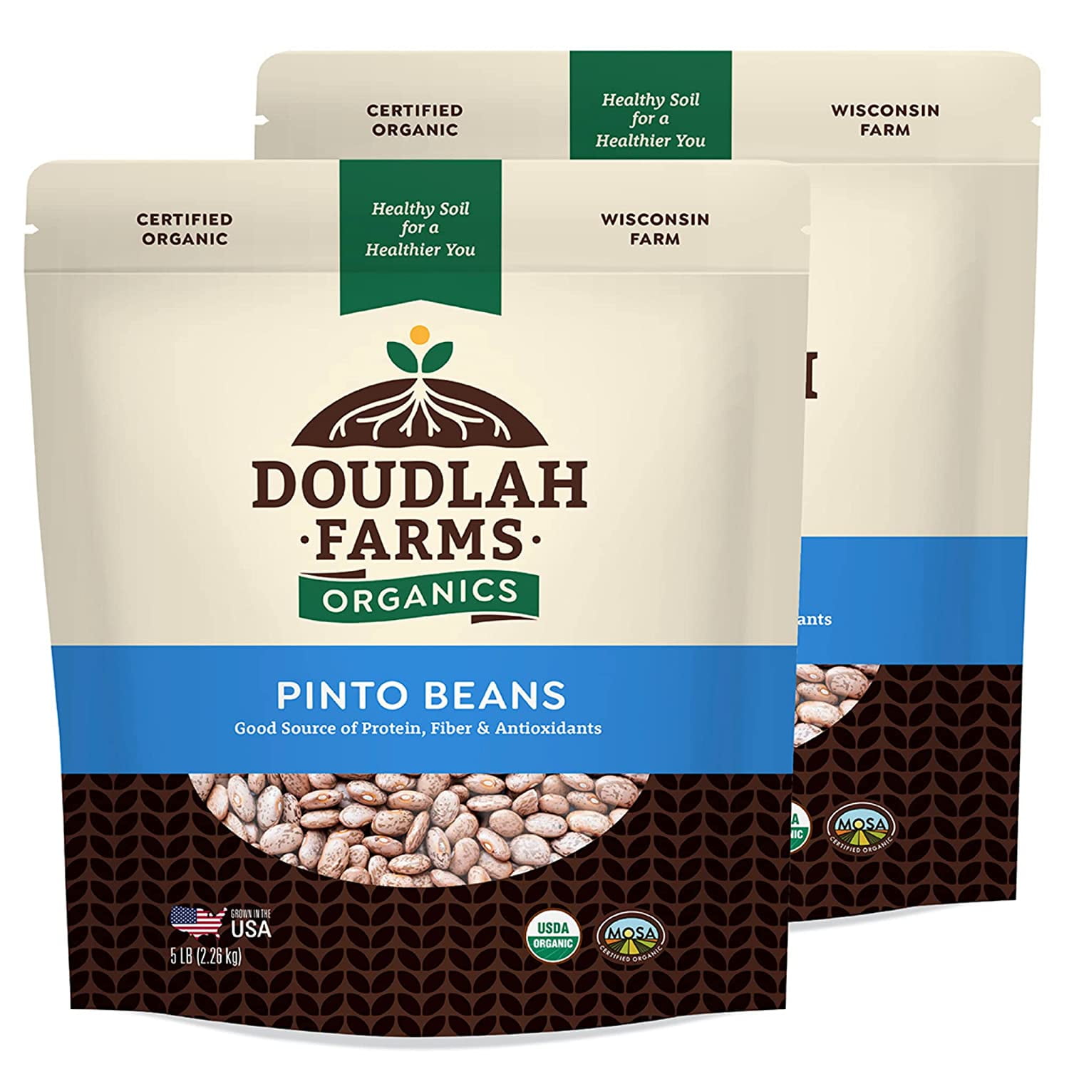 Organic Dried Pinto Beans 5lb Bulk by Doudlah Farms - Farmed From ...