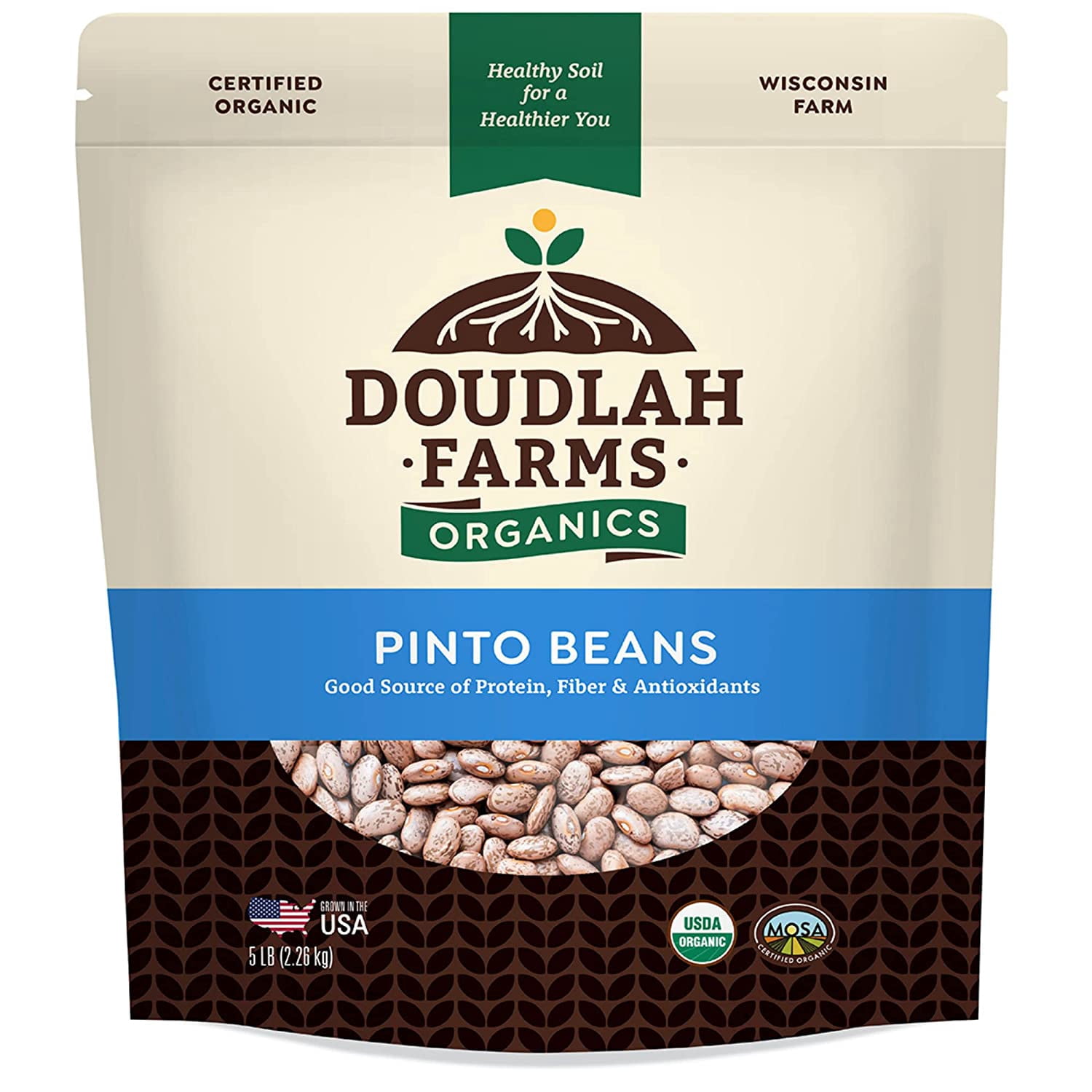 Organic Dried Pinto Beans 5lb Bulk by Doudlah Farms - Farmed From ...