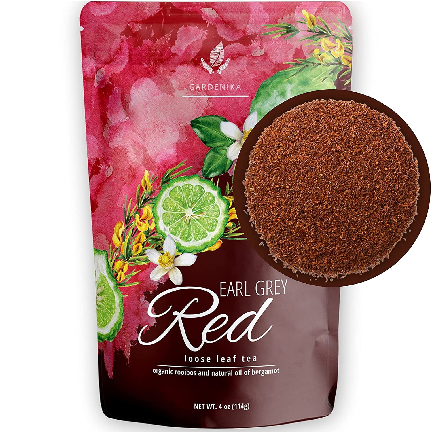 Organic Earl Grey Rooibos Red Loose Leaf Tea with Bergamot Oil, Organic, Kosher - 4 oz - Walmart.com