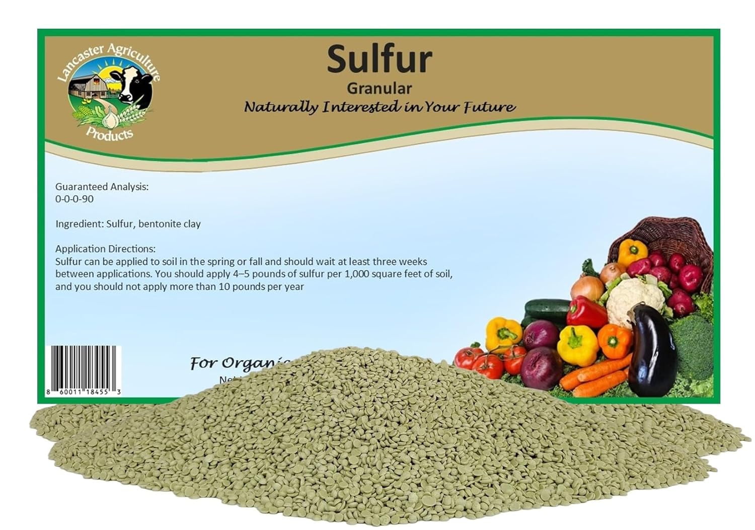 Organic Elemental Sulfur Fertilizer 90% Acidic Soil Amendment ...