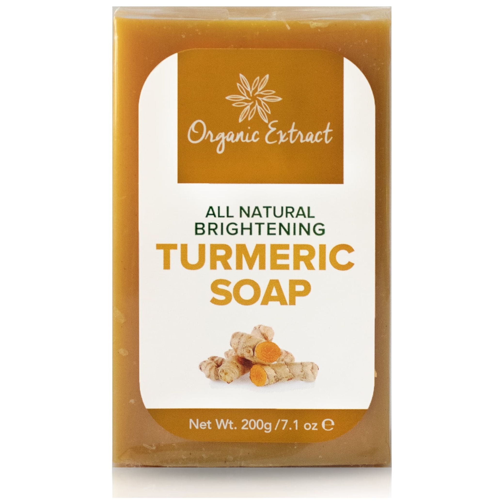 Organic Extract Brightening & Purifying Turmeric Facial Cleanser Soap ...