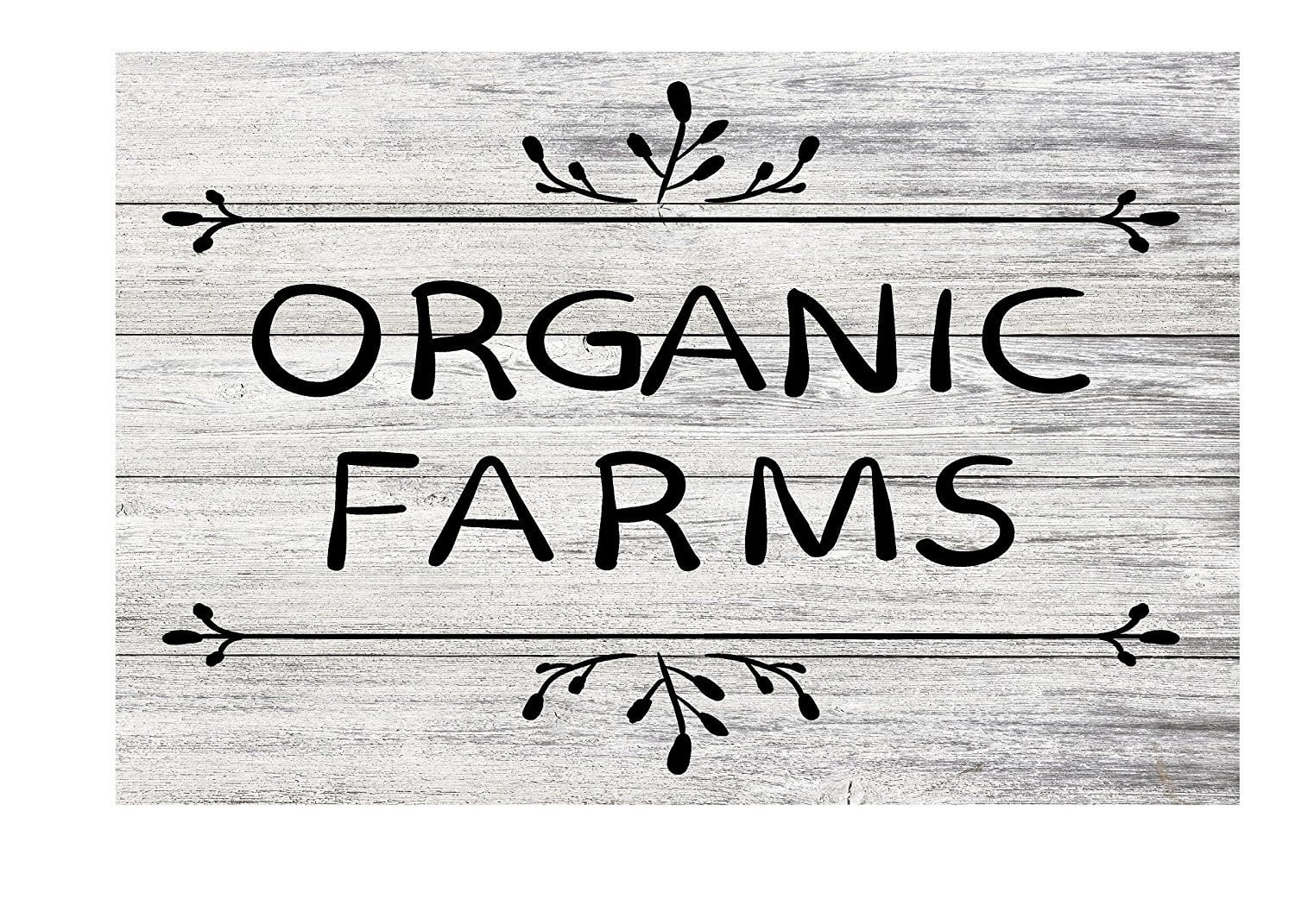 Organic Farms Farm Fresh Farmhouse Style Rustic Metal Kitchen Home ...