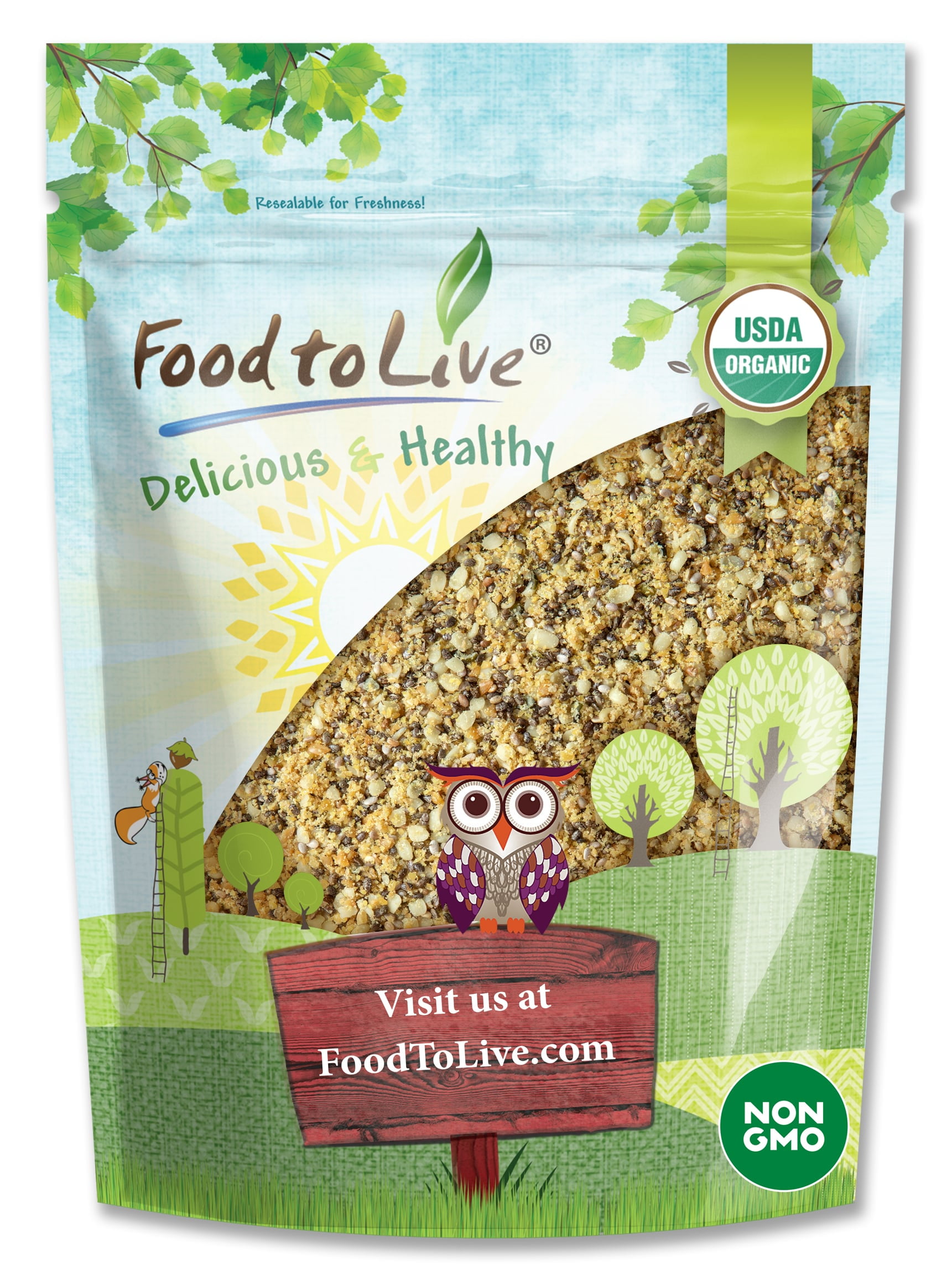 Organic FiberFull Flax, Hemp and Chia Seeds Blend, 2.5 Pounds — Cold ...