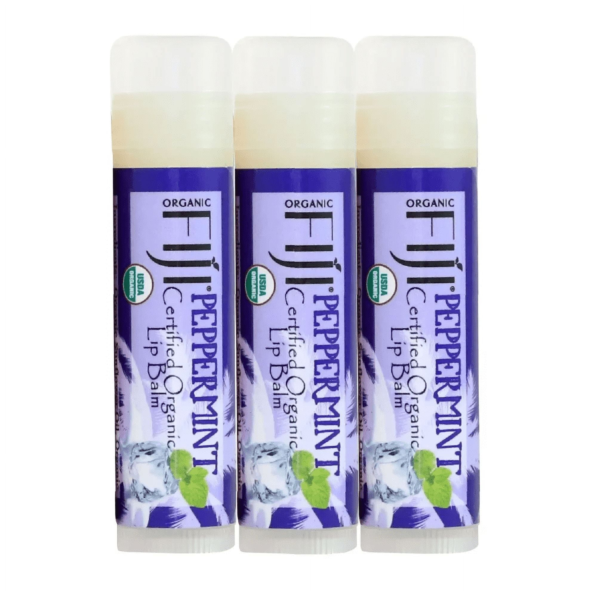 Organic Fiji Certified Organic Lip Balm with Hemp Seed - Peppermint, 0. ...