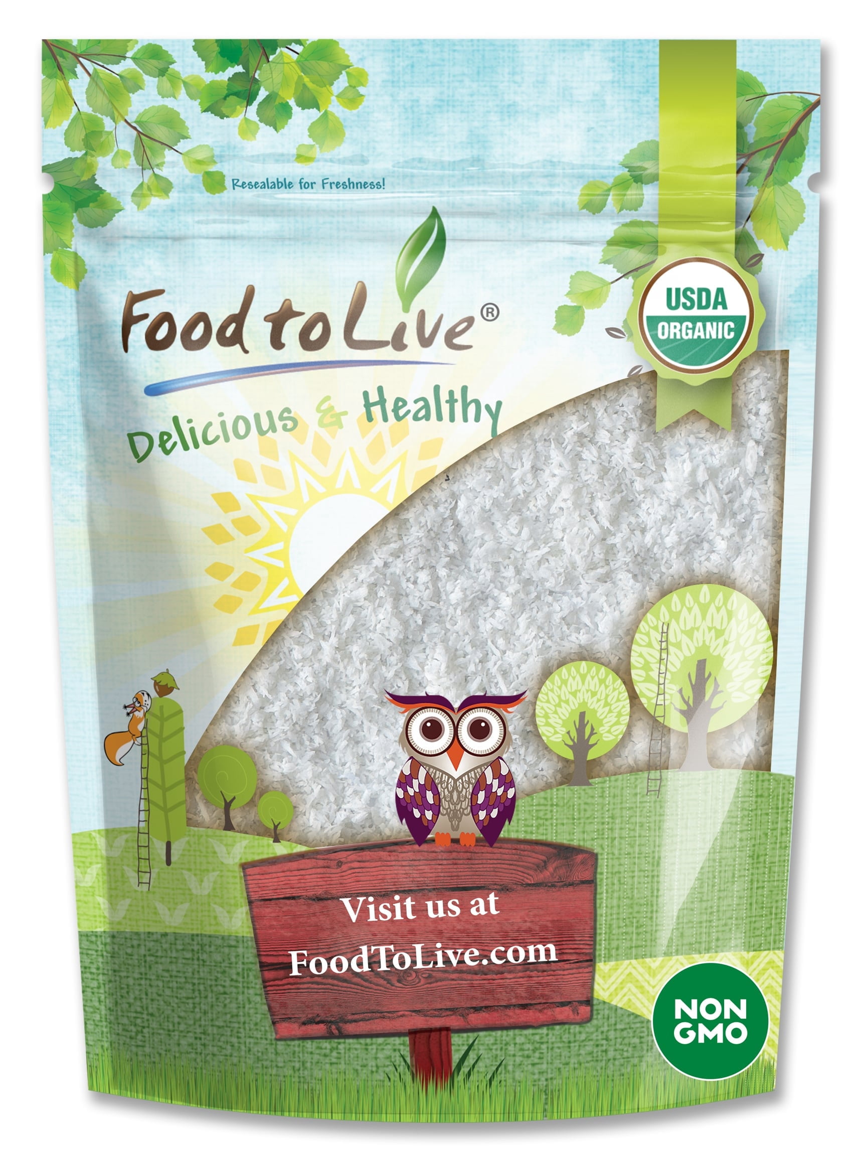 Organic Fine Shredded Coconut, 12 Ounces – Non-GMO, Raw, Unsweetened ...