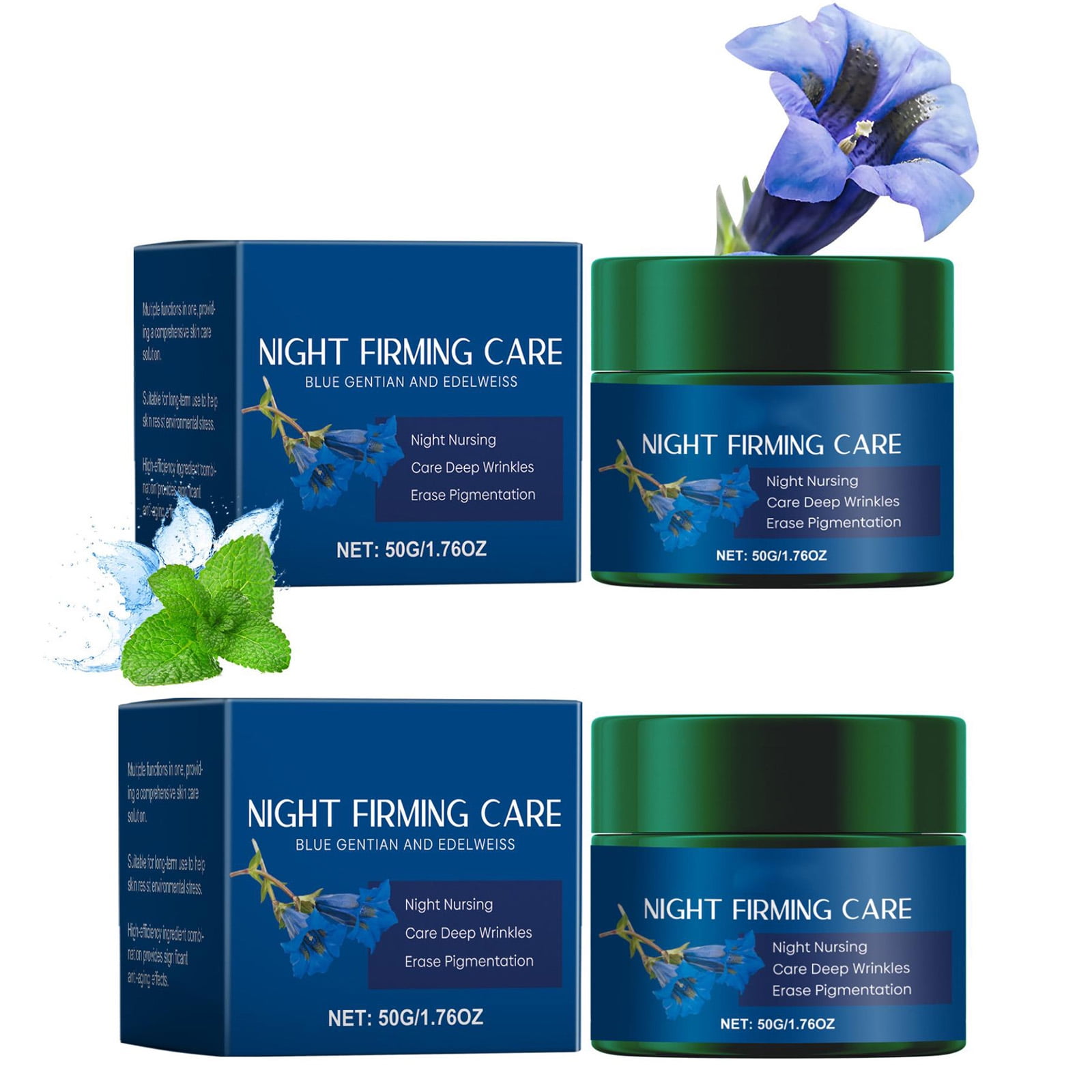 Organic Firming Night Cream Blue Gentian & Edelweiss,Face Lotion For ...