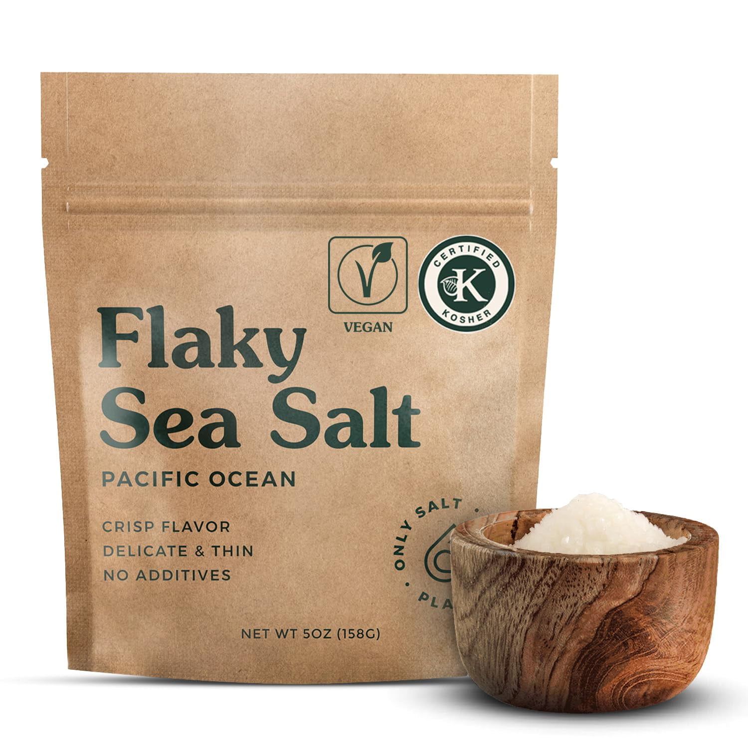 Organic Flaky Sea Salt IRF13 - Unrefined, Rich in Minerals, Naturally ...
