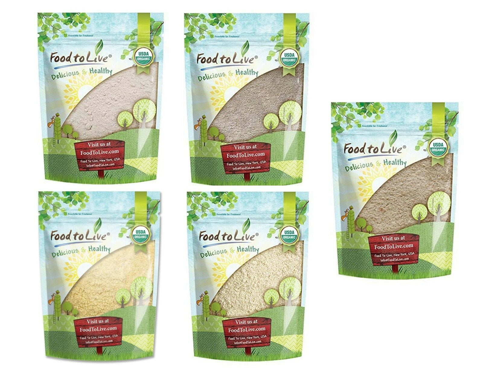 Organic Flours in a Gift Box - A Variety Pack of Organic Barley Flour ...