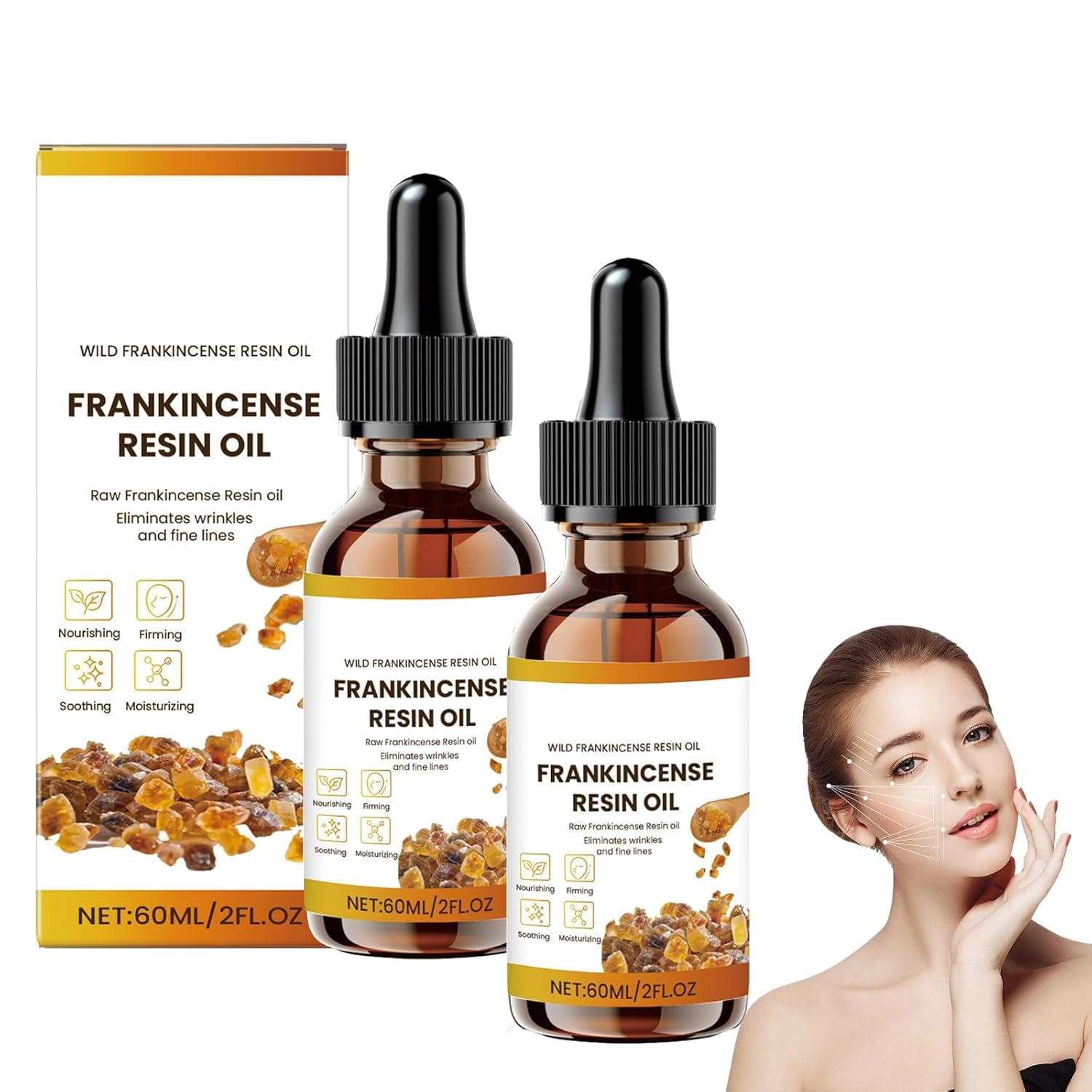 Organic Frankincense Resin Facial Oil- Reduces Fine Lines & Wrinkles, Soothes Irritated Skin ...