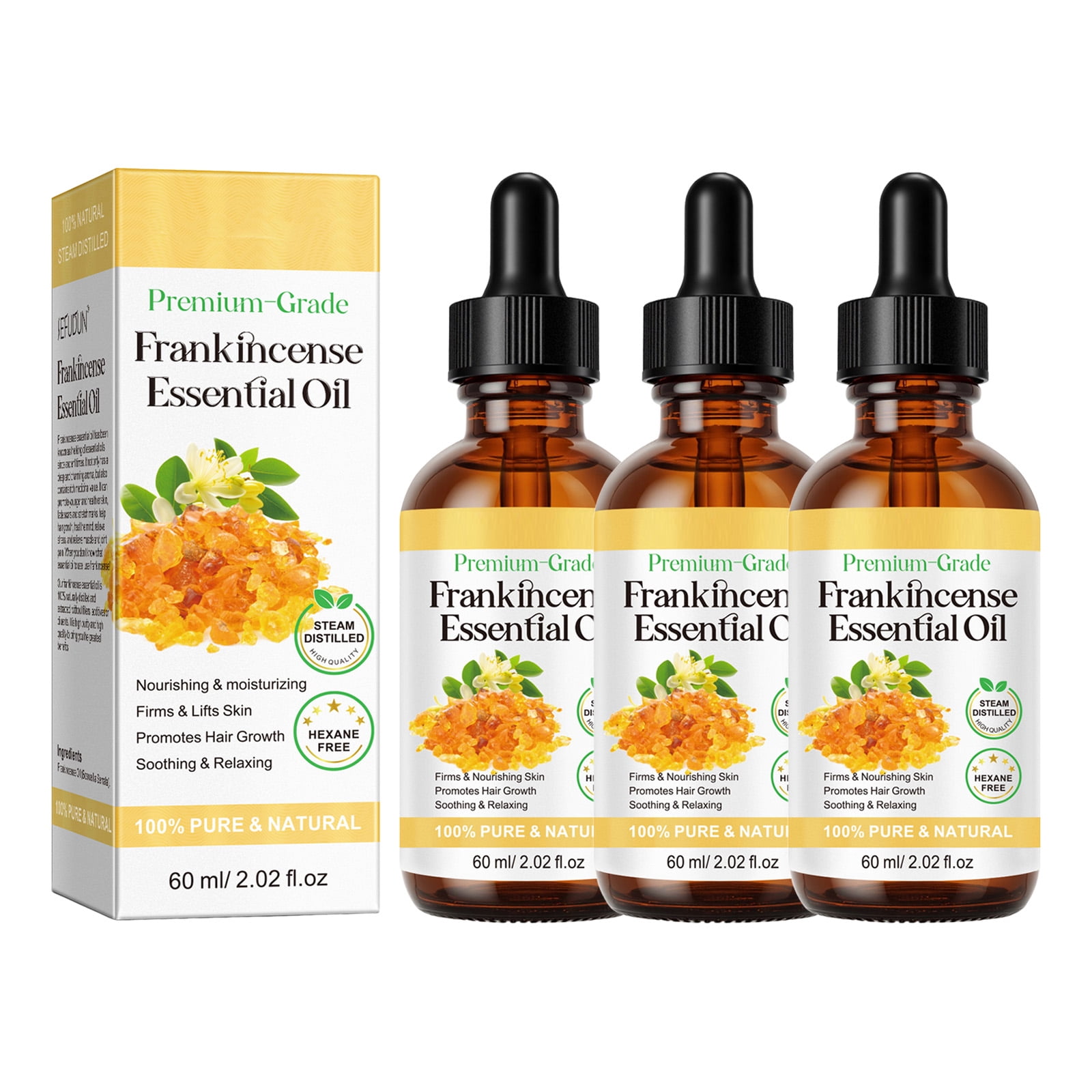 Organic Frankincense Resin Oil for Face 2.02 fl.oz, Reduces Fine Lines & Wrinkles, Soothes ...